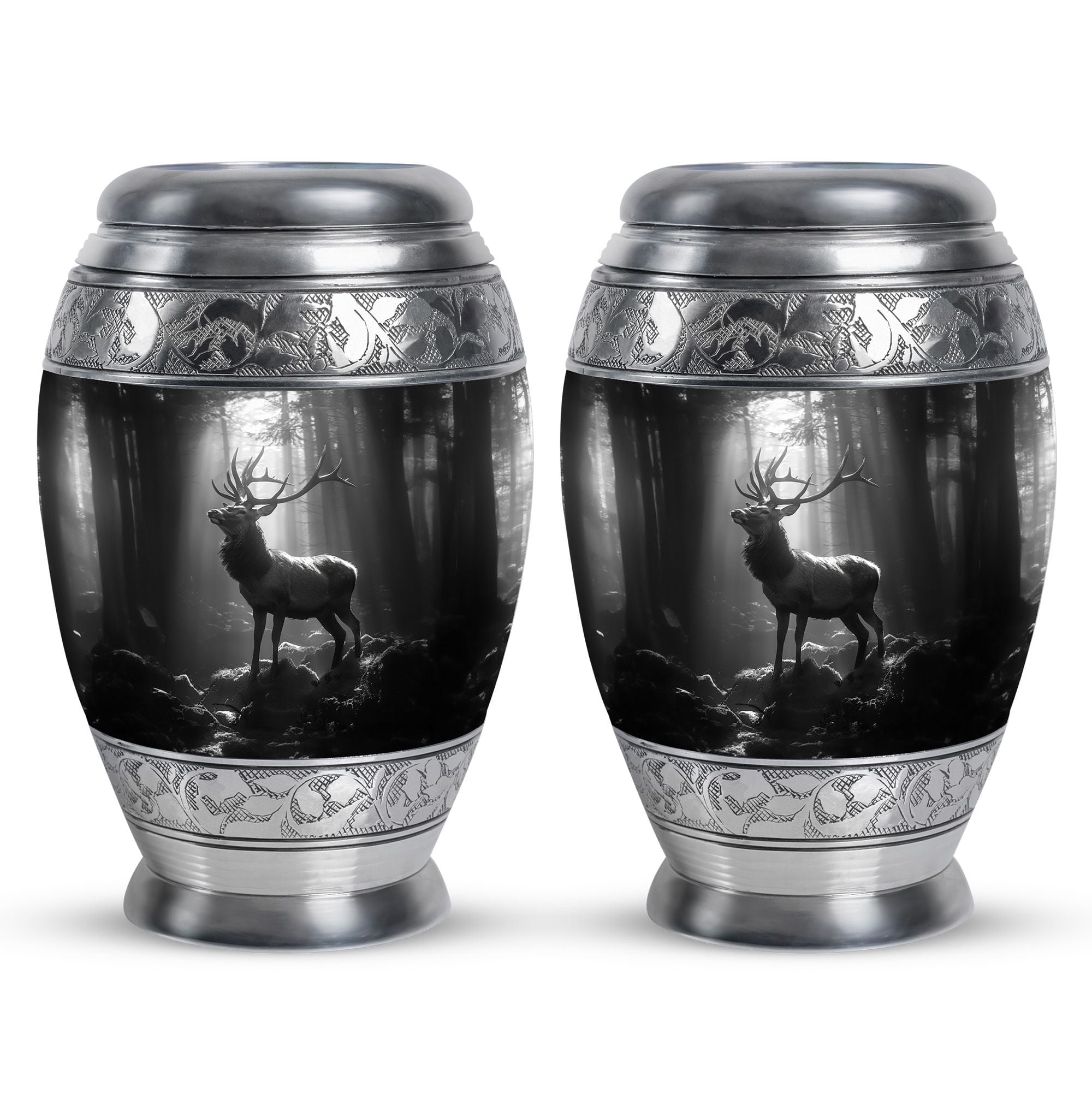 KARYLIZ Deer Urn Small - Urn for Ashes for Women - Black Urns for Mom ...