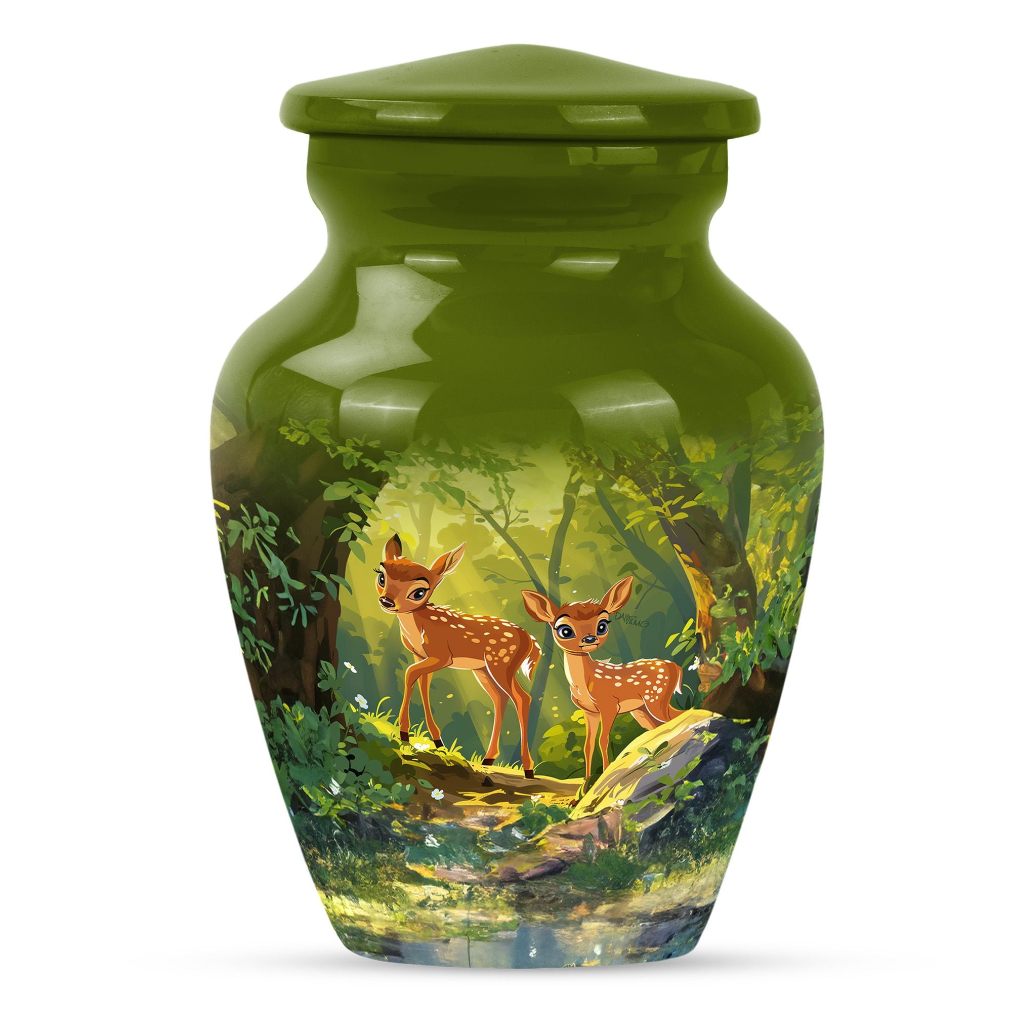 KARYLIZ Deer Urn For Ashes Adult Male - Green Funeral Urns For Adult ...