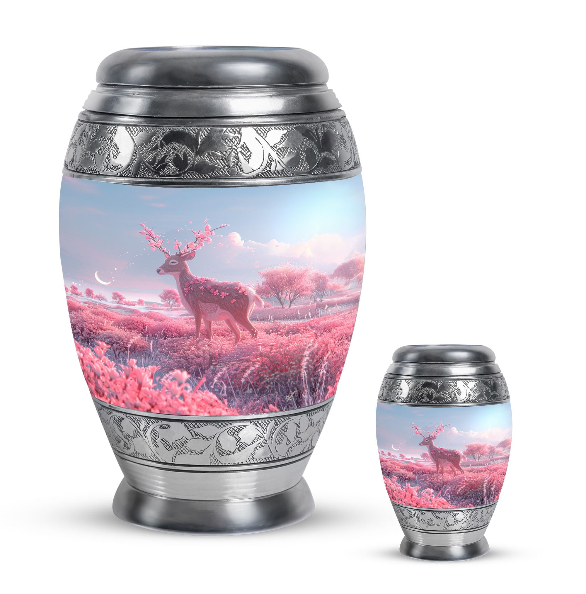 KARYLIZ Deer Urn For Human Ashes Adult Female, Burial, Pink Decorative, Funeral, Cremation Urn ...