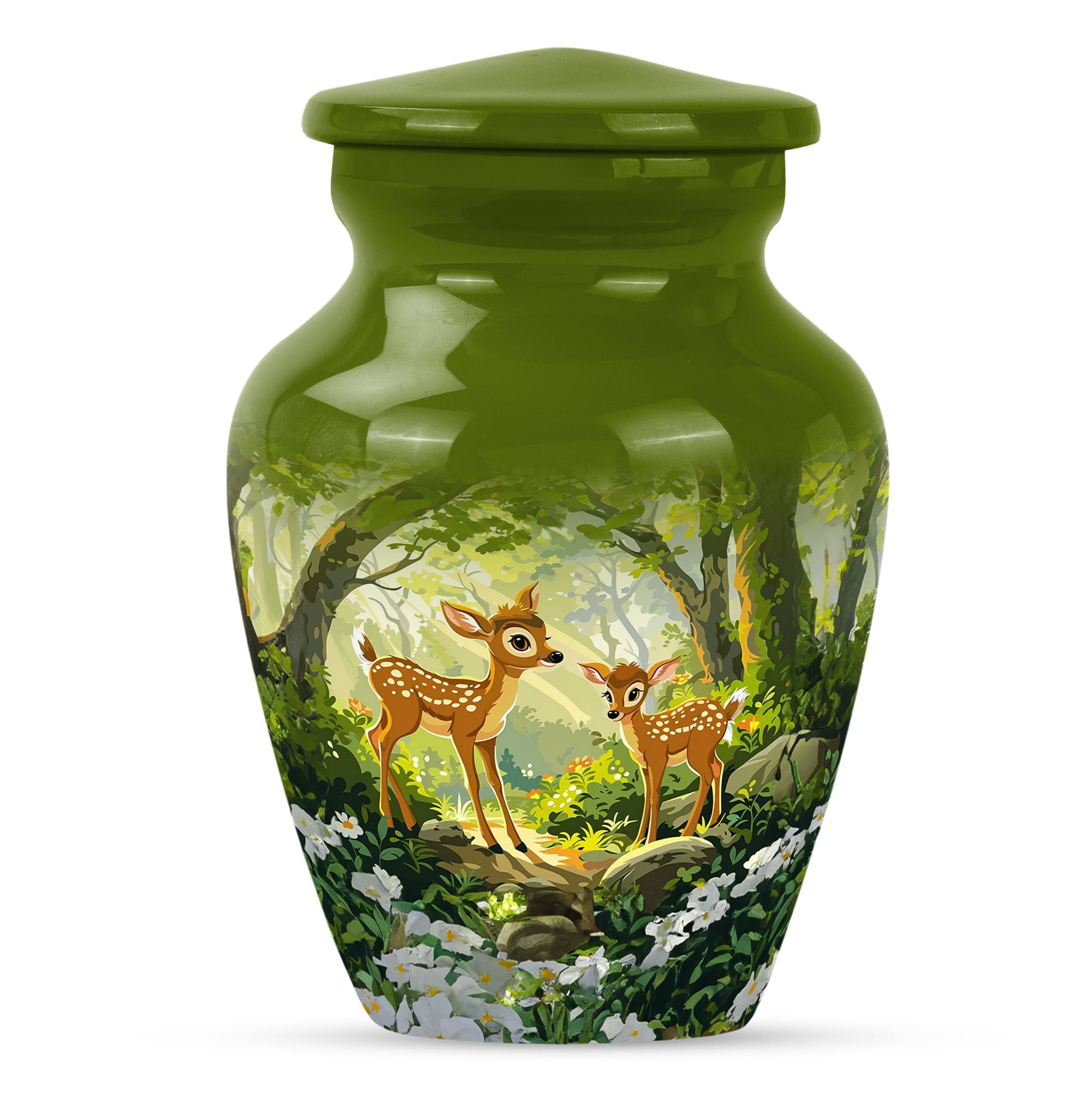 KARYLIZ Deer Urns For Human Ashes - Green Cremation Urn Human Ashes ...