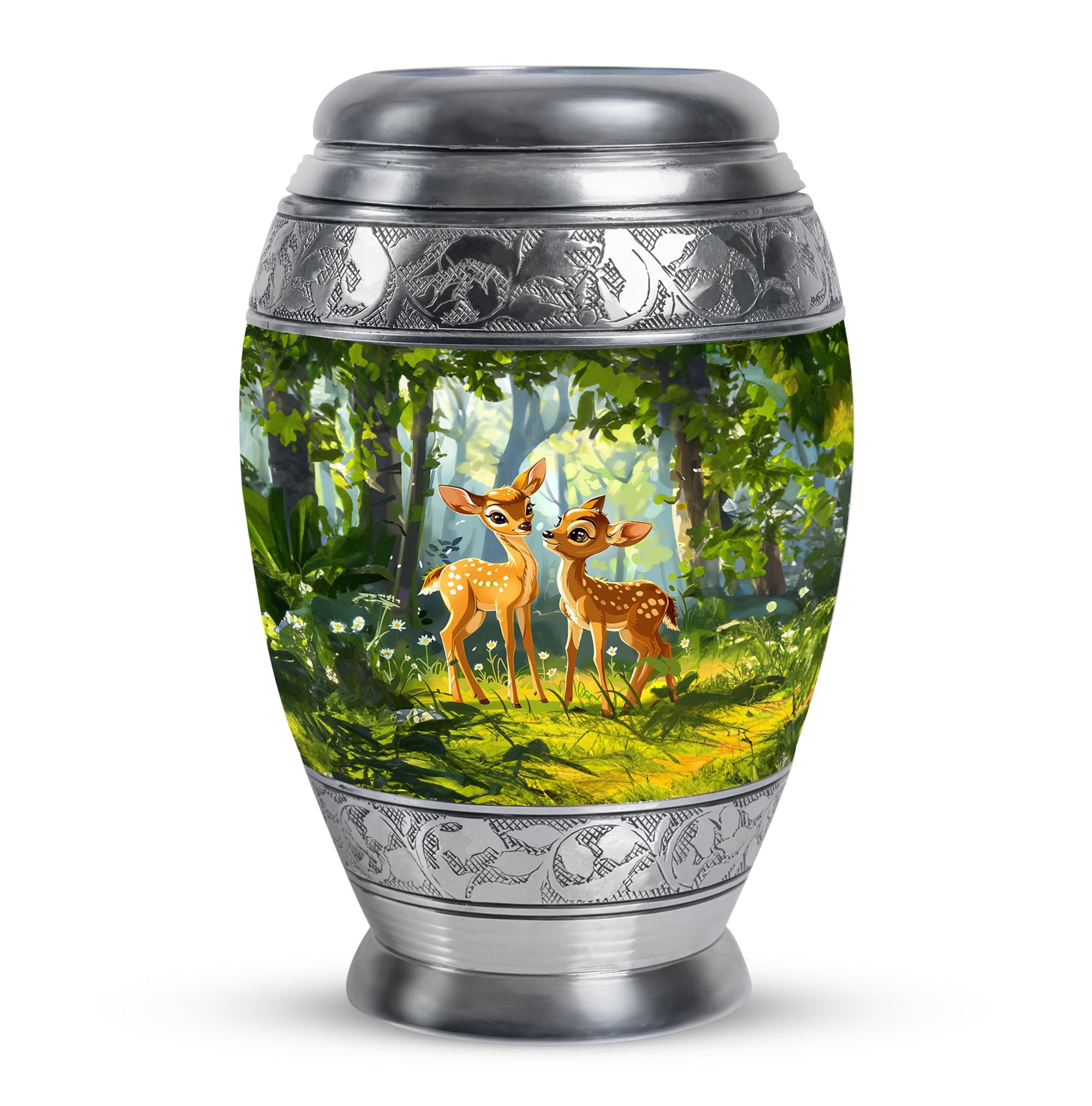 KARYLIZ Deer Urns For Ashes - Lake Green Urns for Human Ashes Adult ...