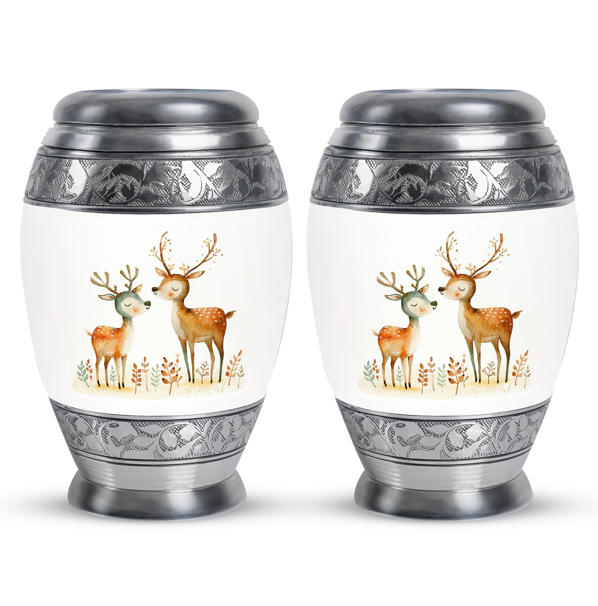 KARYLIZ Deer White Urn Small - Human Ashes Holder - Small Funeral ...