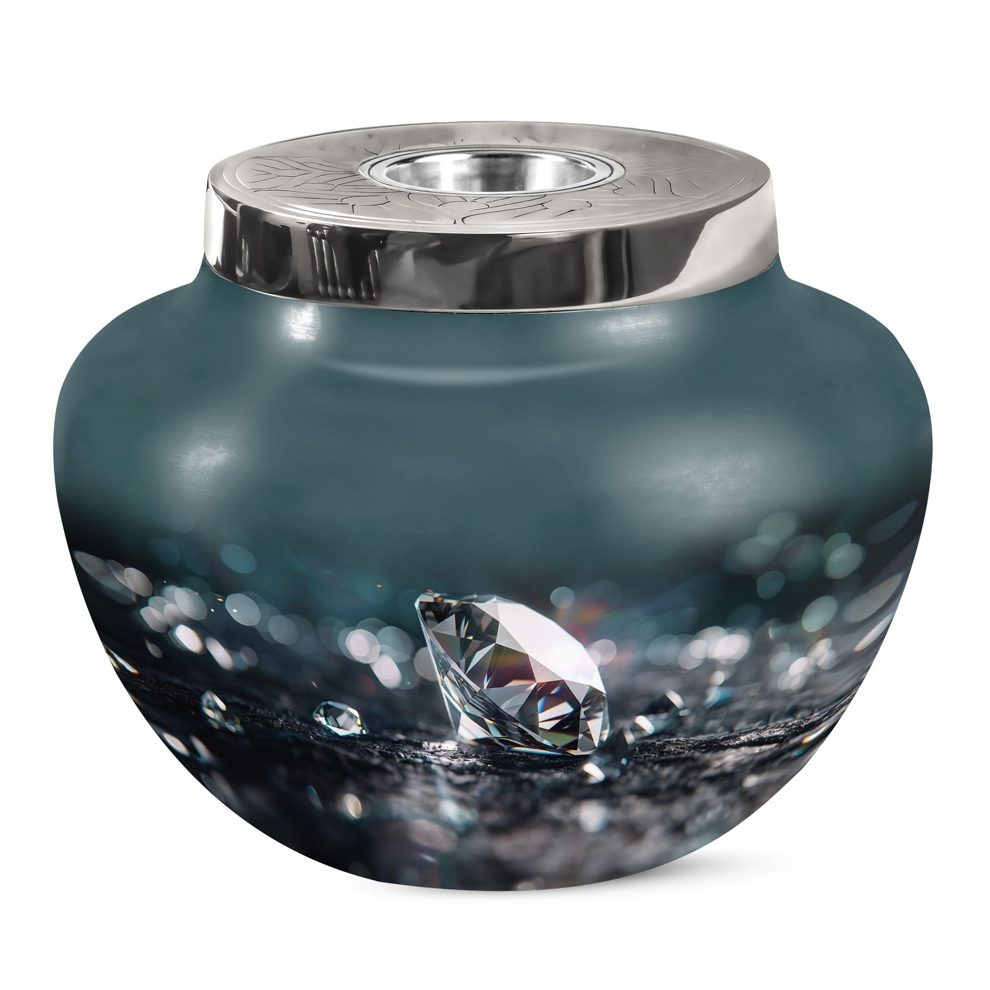 KARYLIZ Diamond Urn, Large 10 Inch Cremation Urn For Human Ashes ...