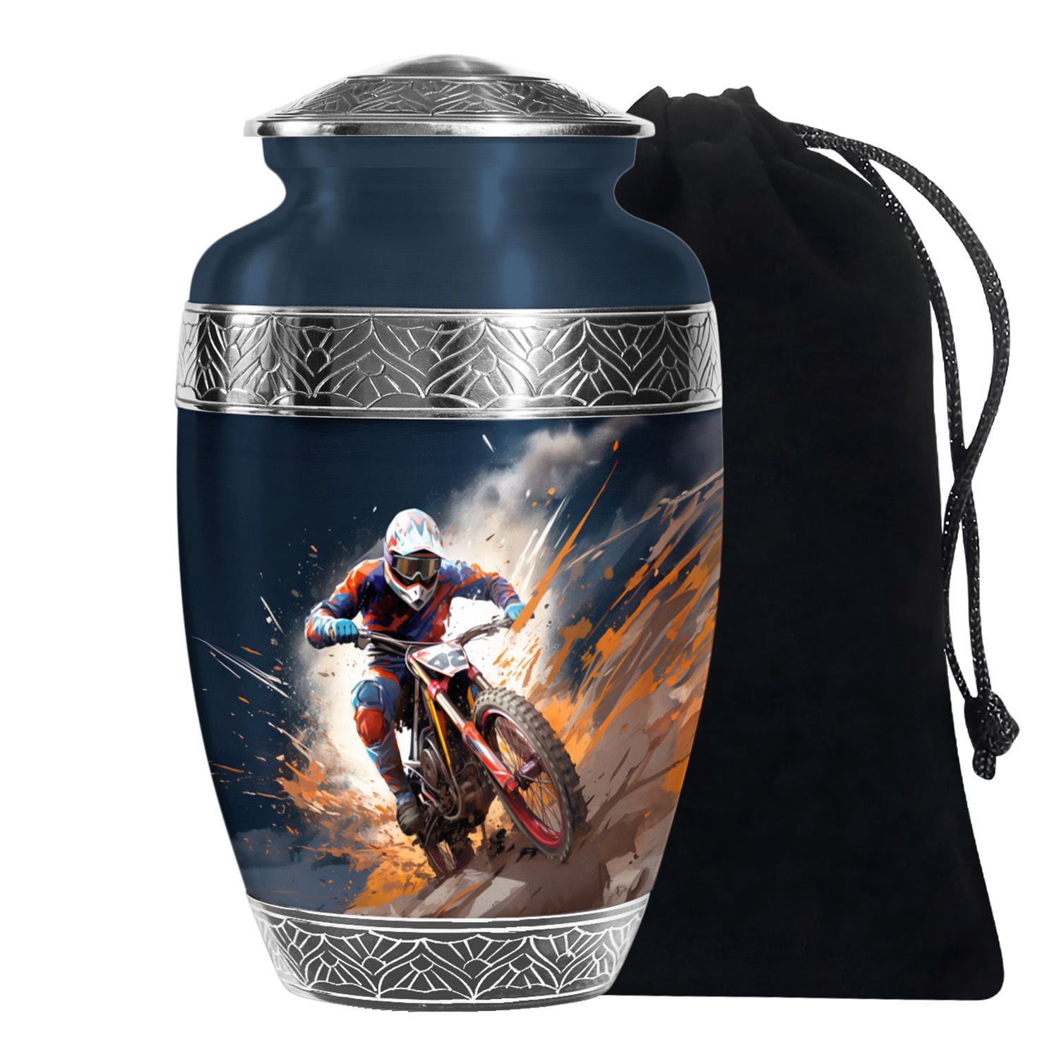KARYLIZ Dirt Bike Charge Urn For Ashes Adult Male - Funeral Urn For ...