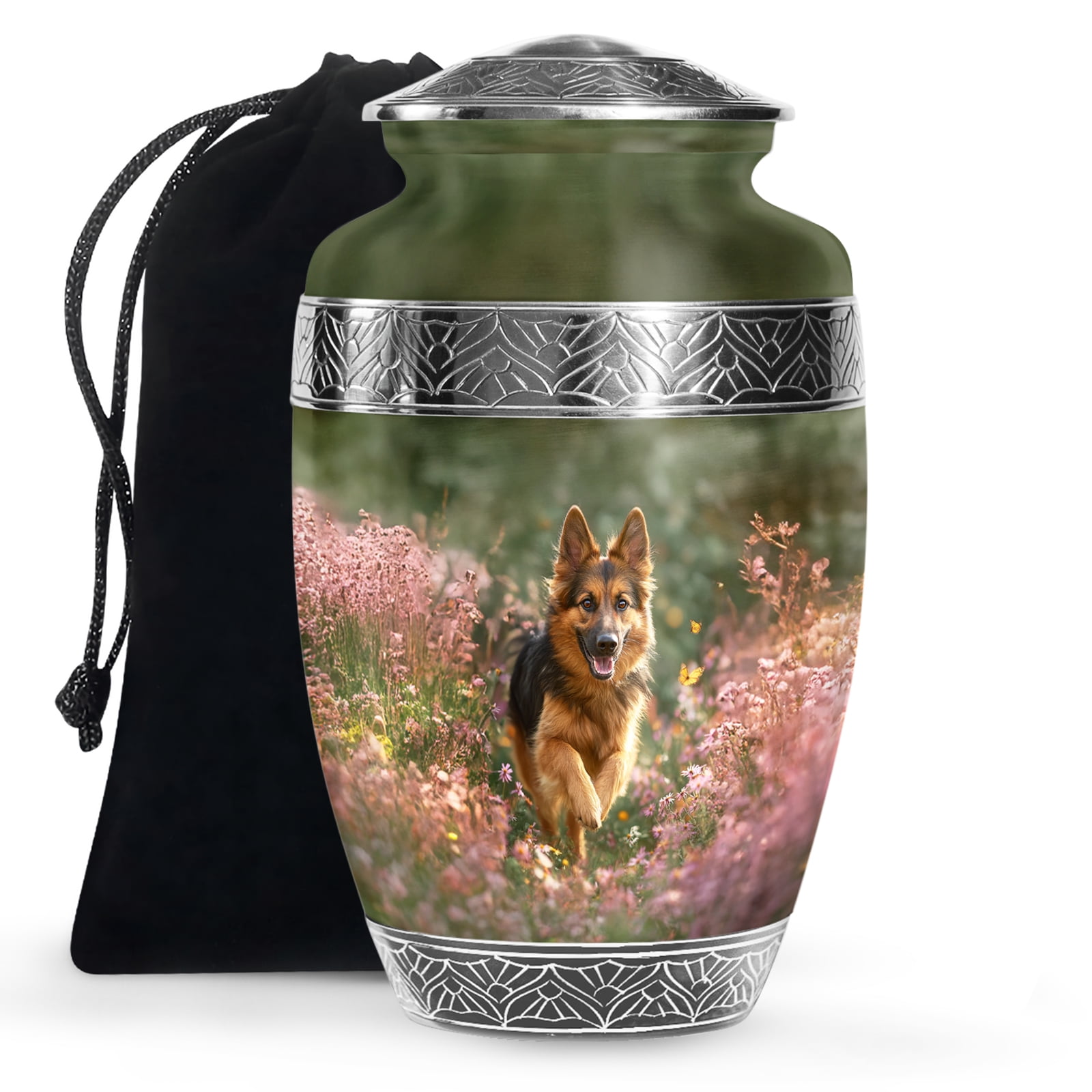 KARYLIZ Dog Urn For Ashes Adult Male, Green Urns for Human Ashes Adult ...