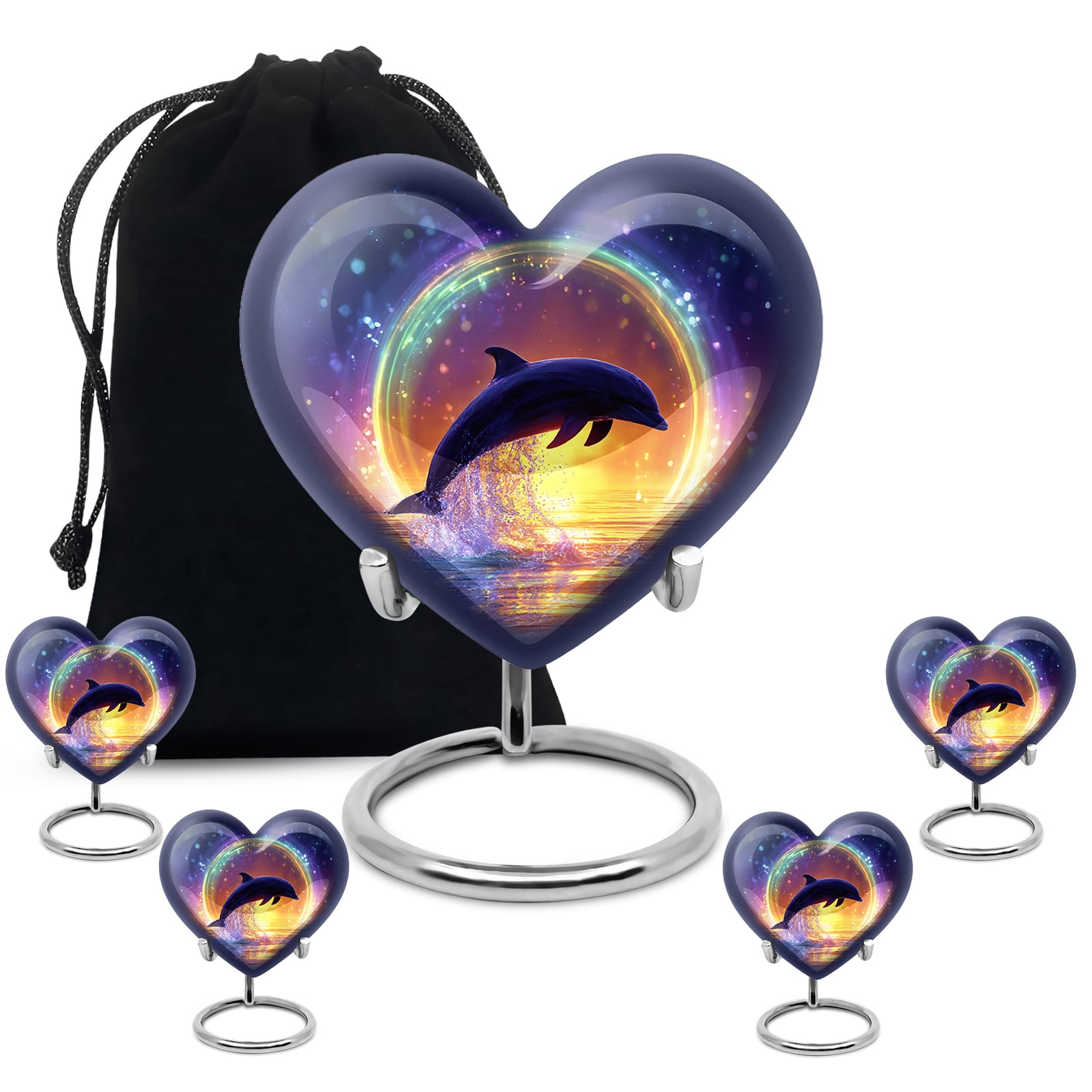 KARYLIZ Dolphin Urn For Ashes For Women, Sunset Cremation Urns For ...