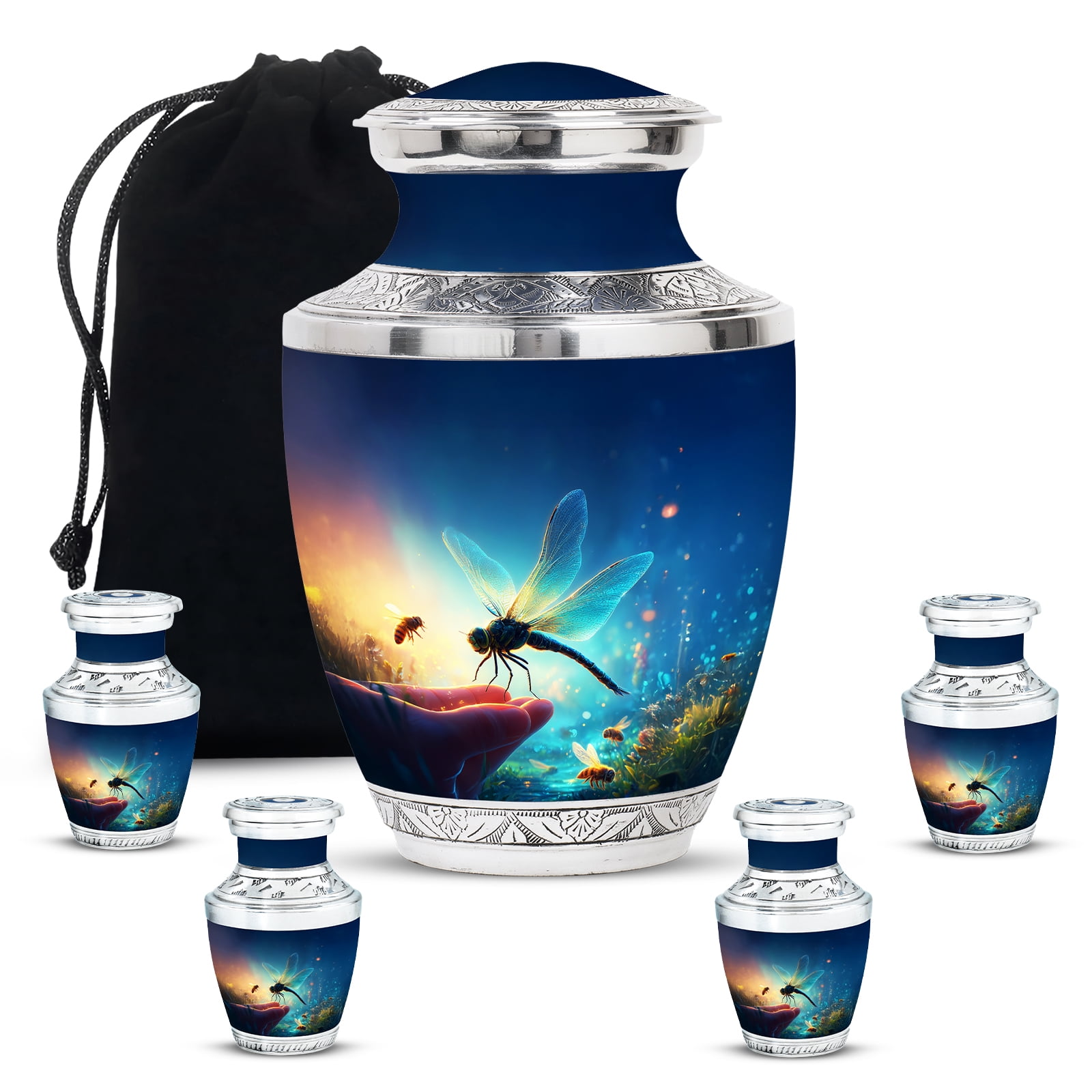 KARYLIZ Dragonfly Cremation Keepsakes For Ashes, Cremation Funeral Urn ...