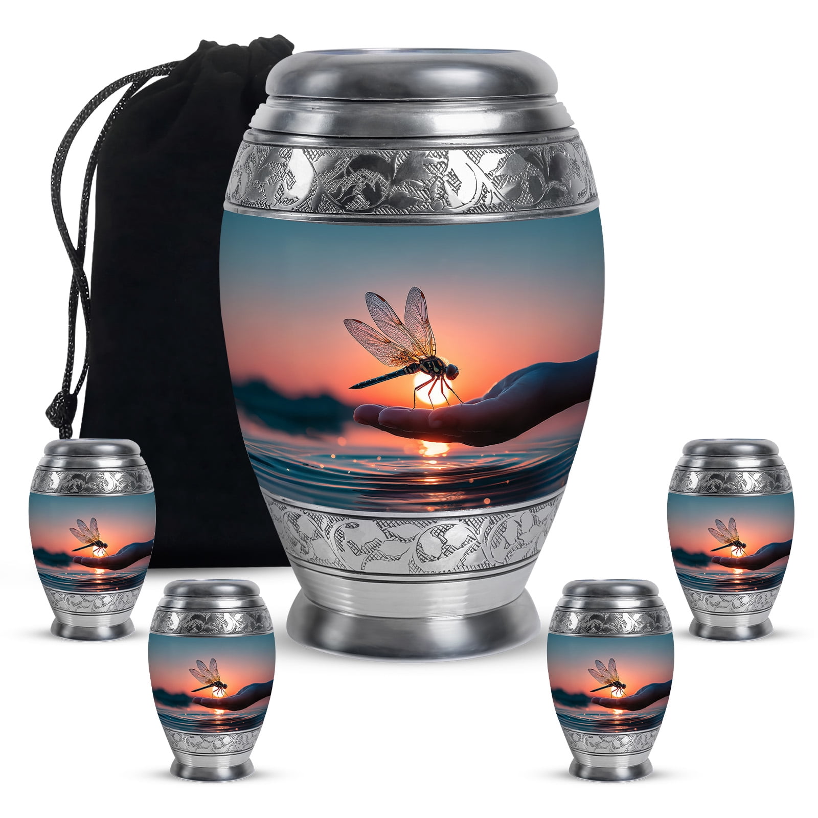 KARYLIZ Dragonfly Small Urns For Human Ashes Keepsake, Cremation ...