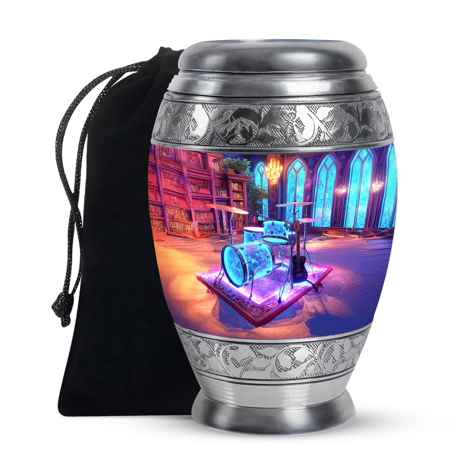 KARYLIZ Drum Set and Guitar Large Cremation Urns for Male - Musical ...