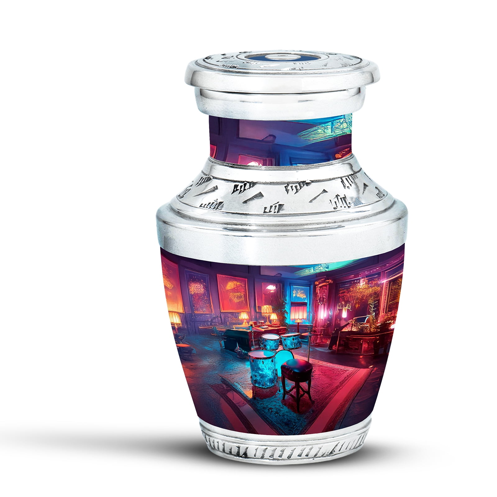 KARYLIZ Drums Keepsake Capacity Urns for Ashes - Blue Cremation Urn for ...