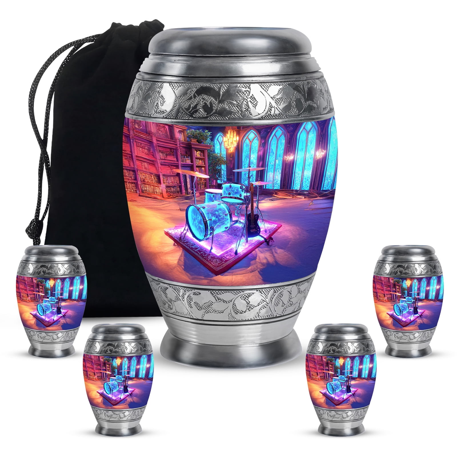 KARYLIZ Durms Cremation Urns – Combo of 5 with 10 Inch Decorative ...