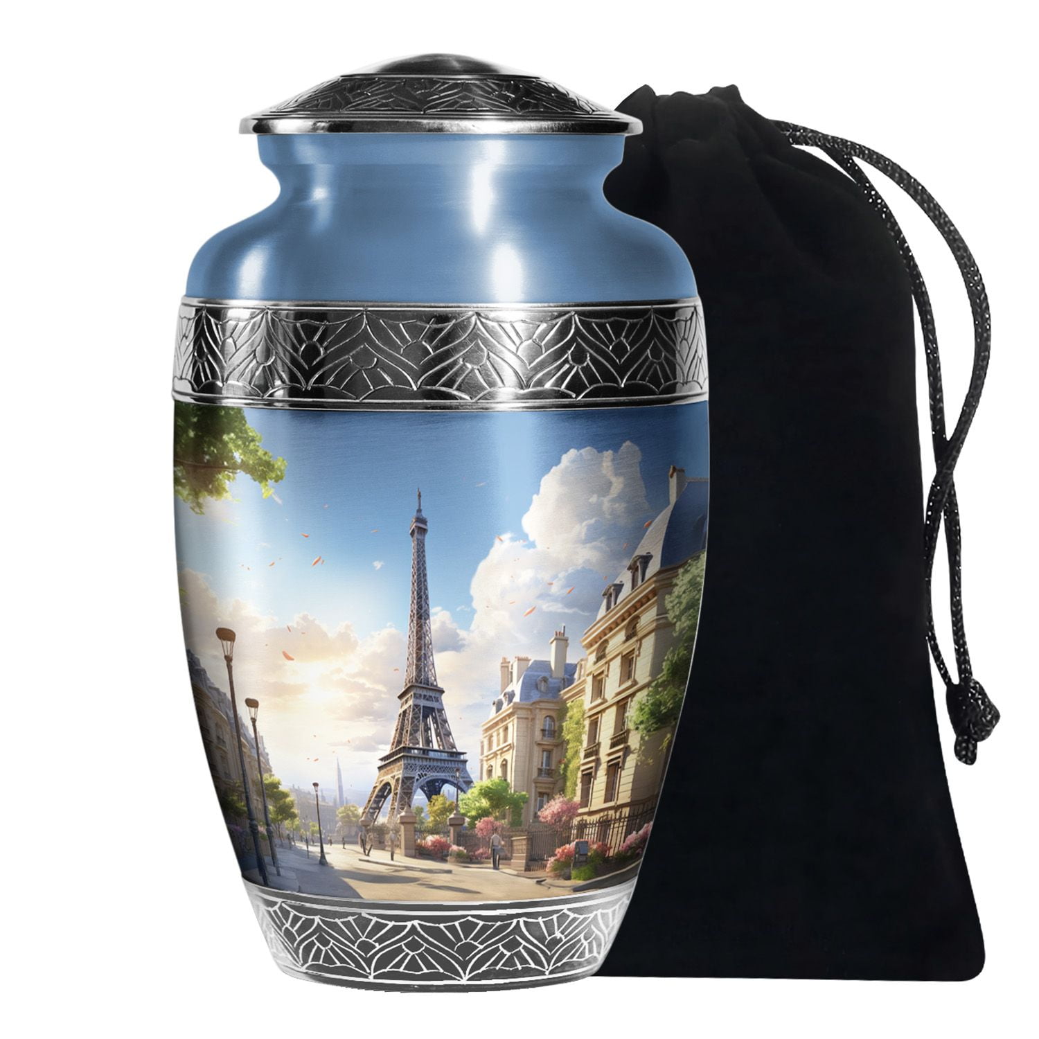 KARYLIZ Eiffel Tower Human Urn For Adult Female Sister Large Burial Urns For Male Ashes 10 Inch ...