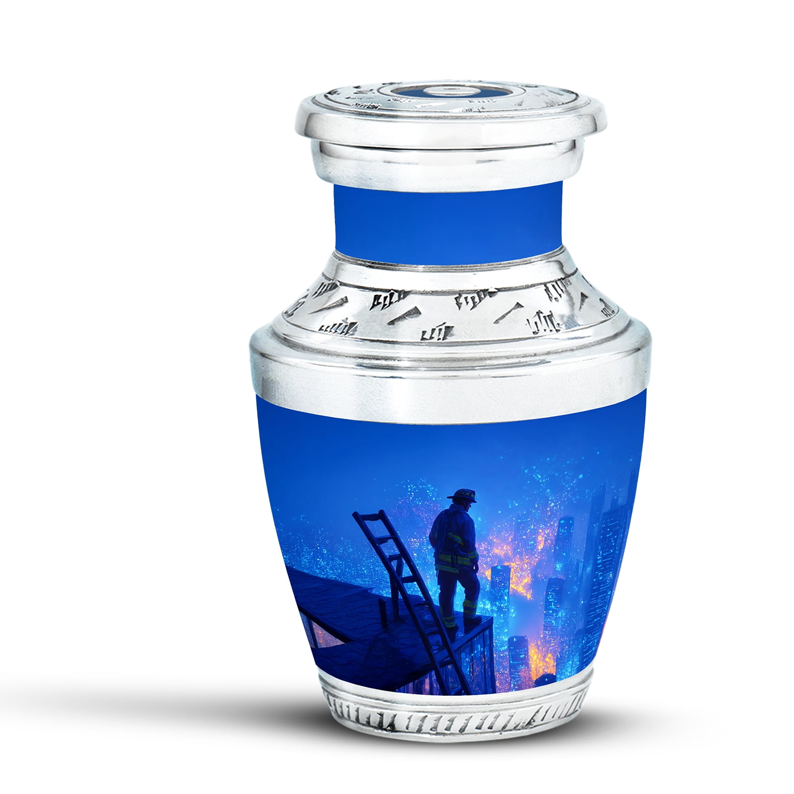 KARYLIZ Fire Fighter Cremation Keepsake Urn For Ashes Adult Male - Urn ...
