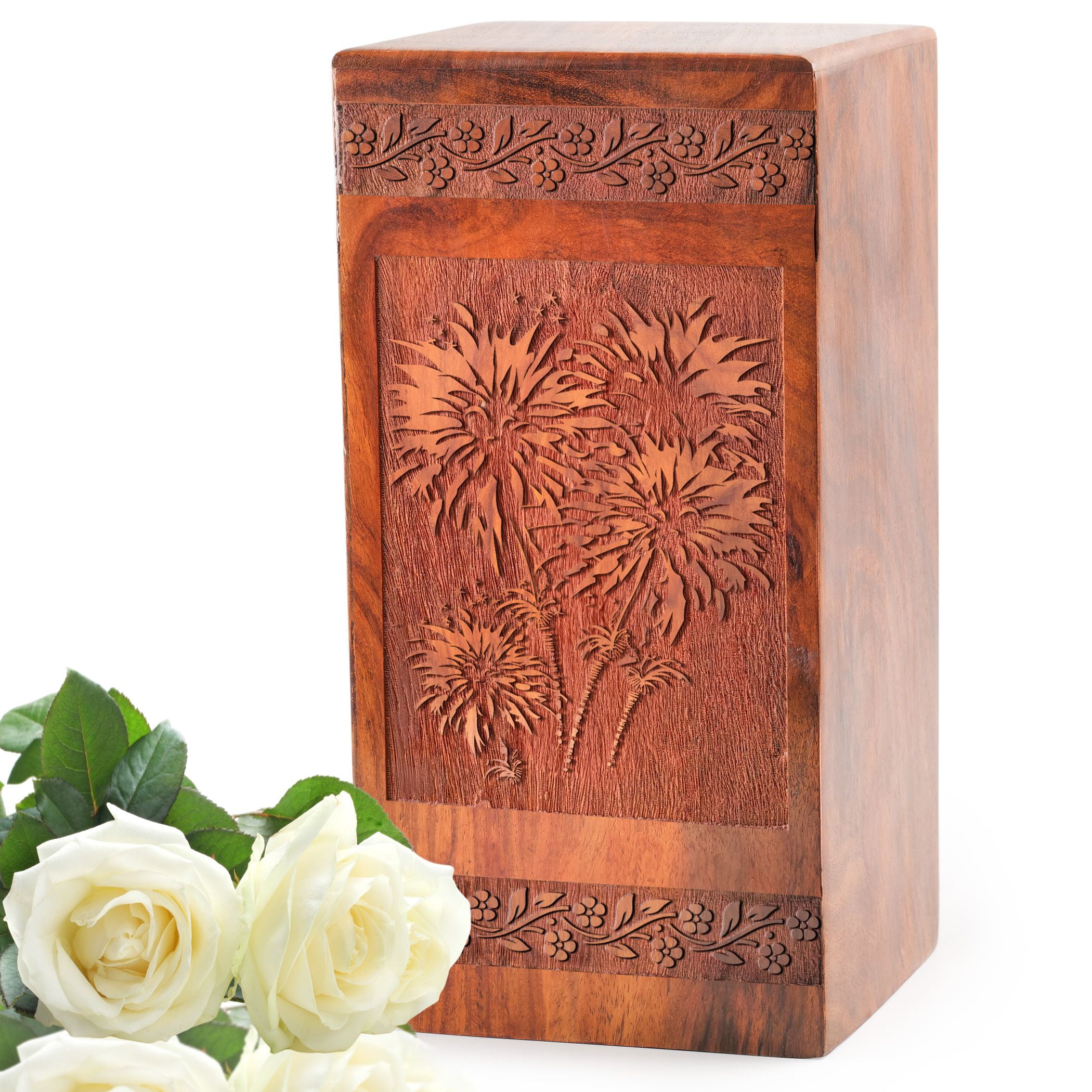 KARYLIZ Fire Pit Wooden Urns For Human Ashes Adult - Wooden Urn For ...