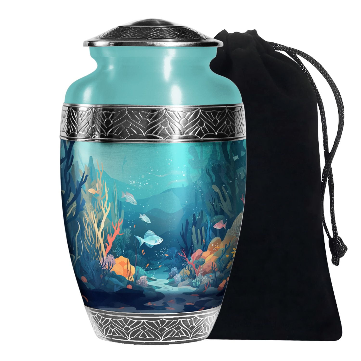KARYLIZ Fish In Ocean Urn - Funeral Urns For Human Ashes Adult ...