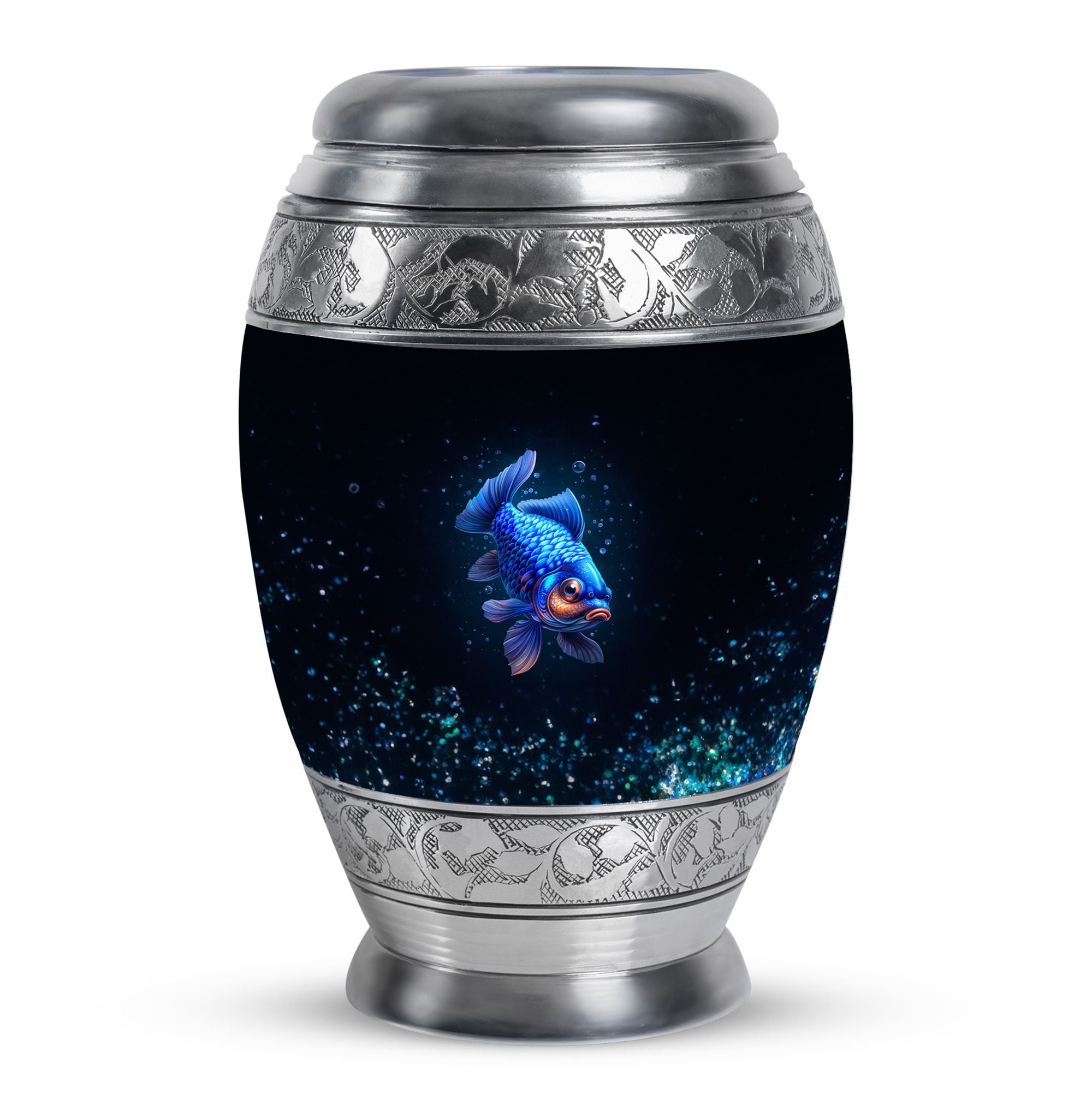 KARYLIZ Fish Urn - Cremation Urns for Human Ashes - Black Large Funeral ...