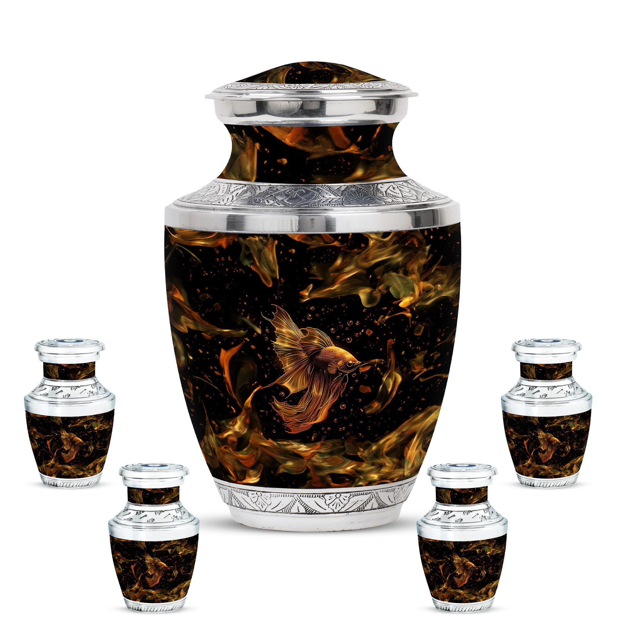KARYLIZ Fish Urn - Urn for Ashes for Women - Small Cremation for Male ...