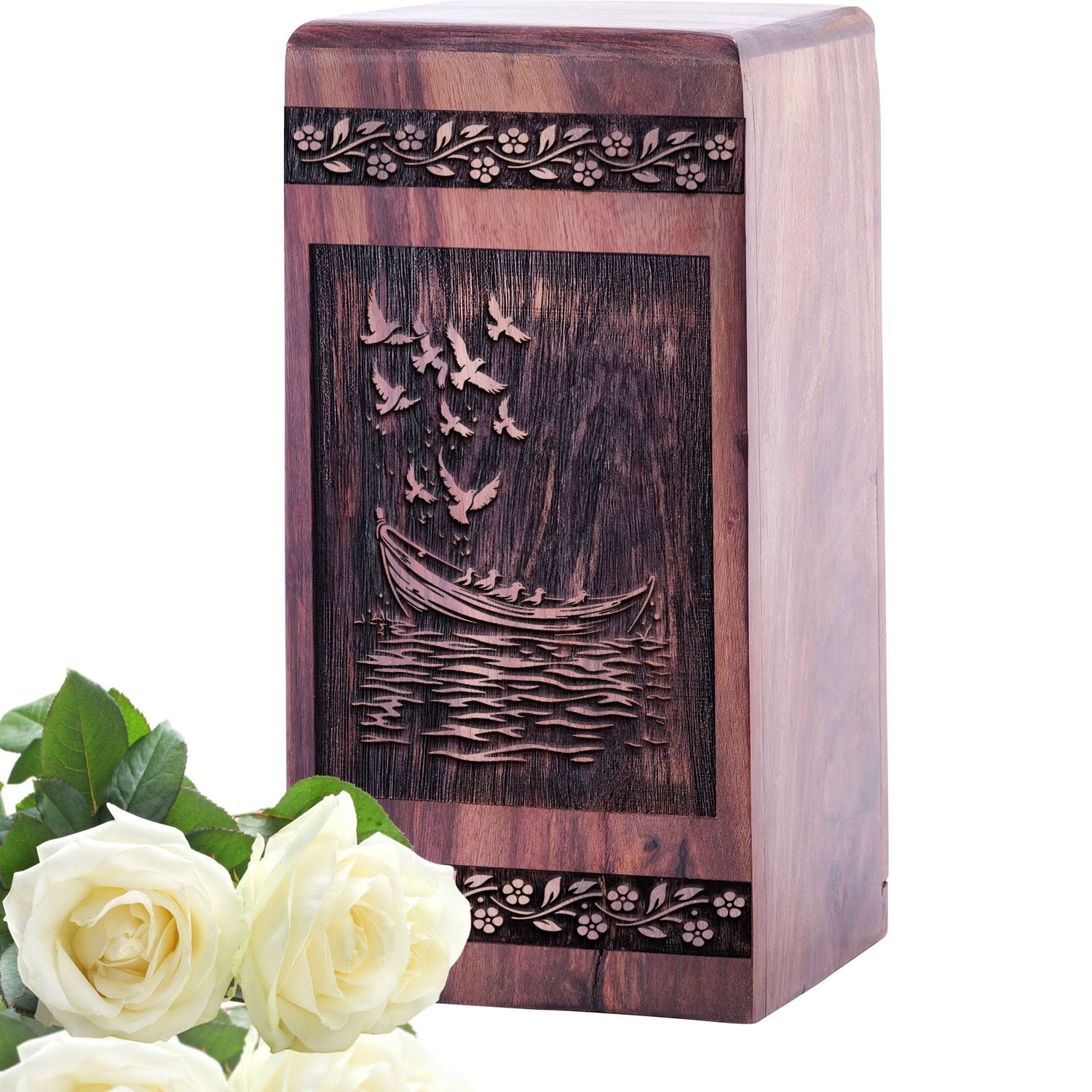 KARYLIZ Fishing Boat Wooden Box Large - Wooden Urn For Ashes Adult Male ...
