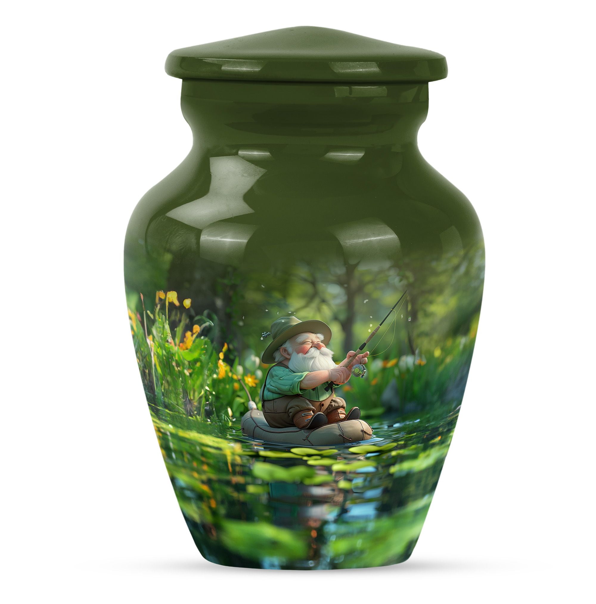 KARYLIZ Fishing Urns - Green Urns For Human Ashes Adult Female - Burial ...