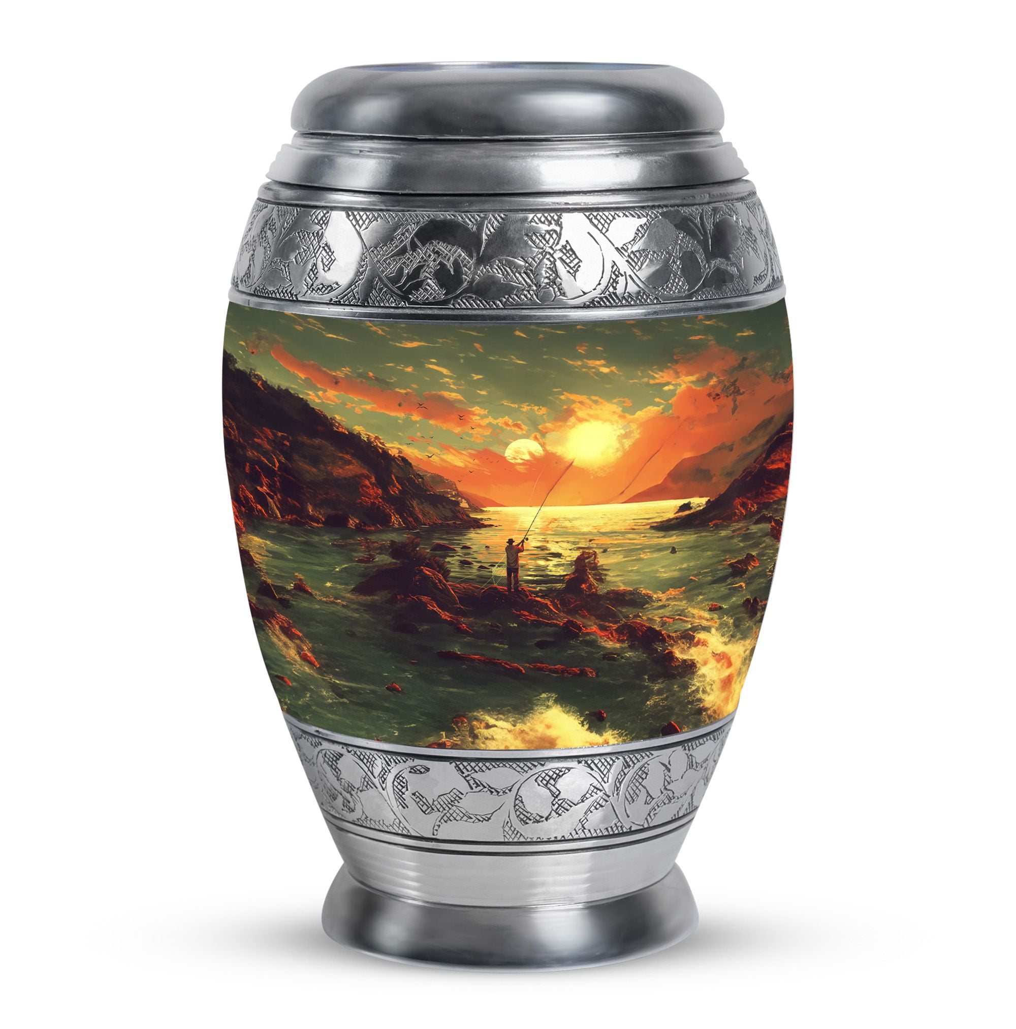 KARYLIZ Fishing Urns Box - Large Urns for Human Ashes Adult Male ...