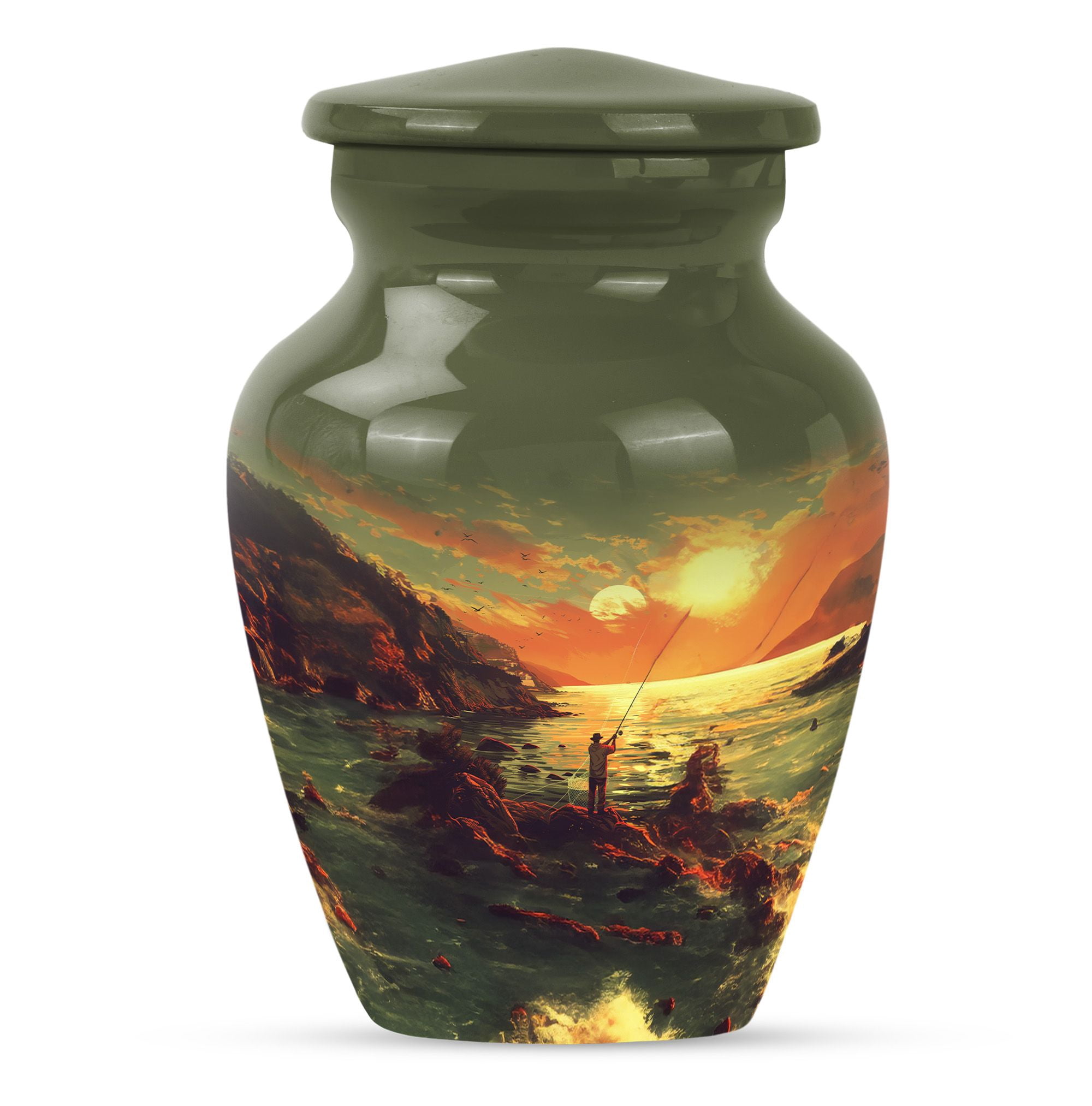 KARYLIZ Fishing Urns For Human Ashes Adult Man - Sunset Urns For Human ...