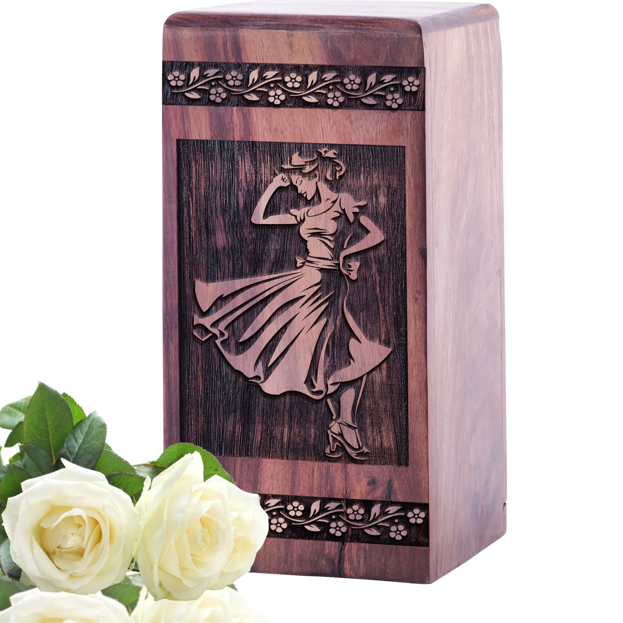 KARYLIZ Flamenco Dancer Wooden Box - Ashes Urns - Wooden Box ...