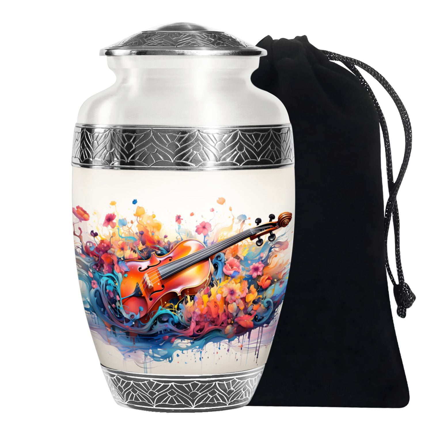 KARYLIZ Floral Decorative Urns Large Adult Male Funeral Urn For Human ...