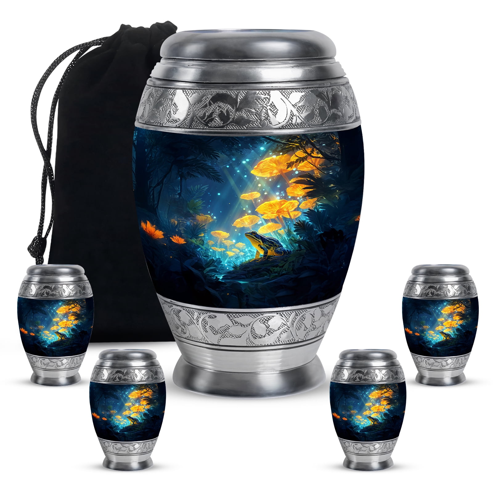 KARYLIZ Frogs Funeral Cremation Urns For Women - Mushrooms Small Urns ...