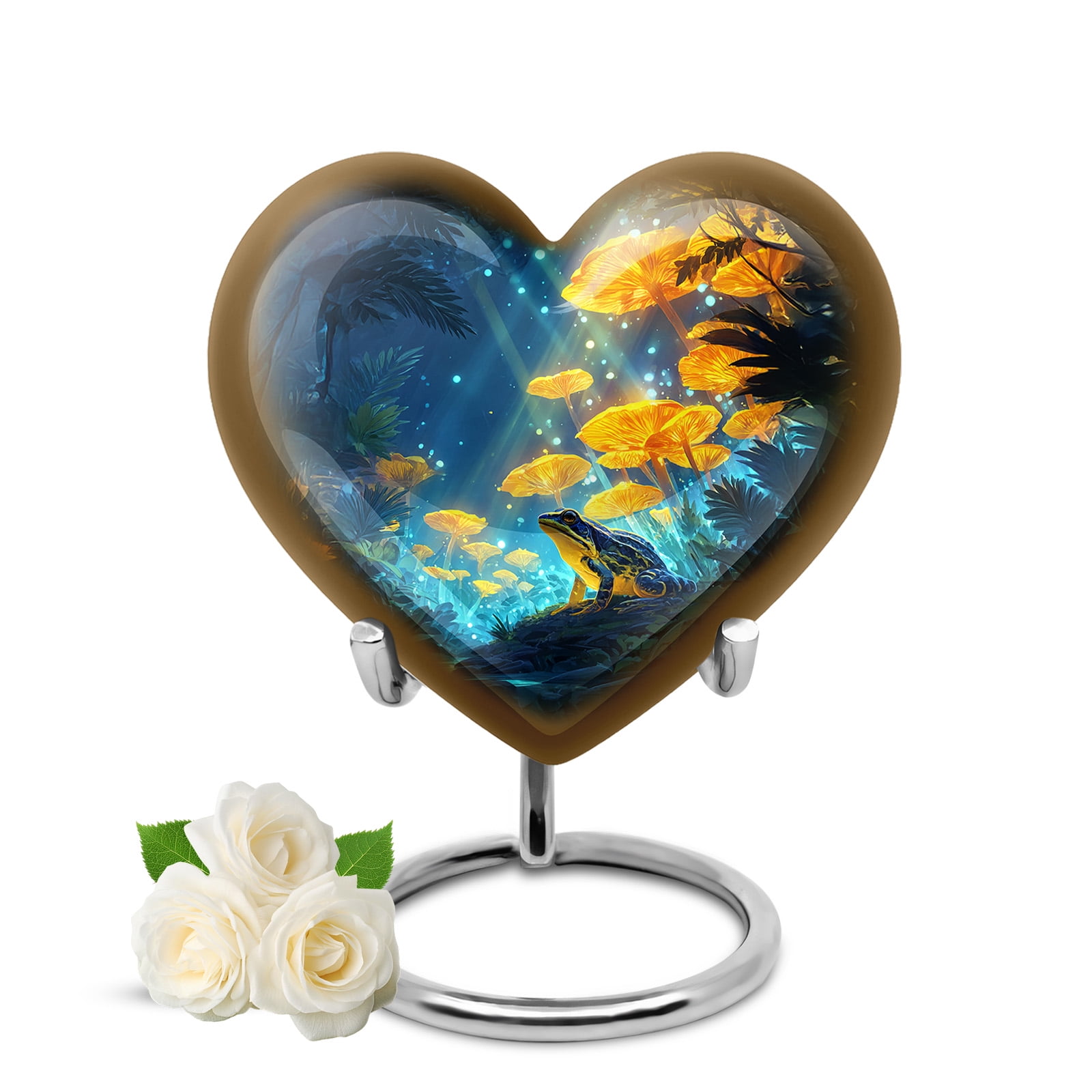 KARYLIZ Frogs Heart Shaped Urns for Ashes for Adult Female & Male ...