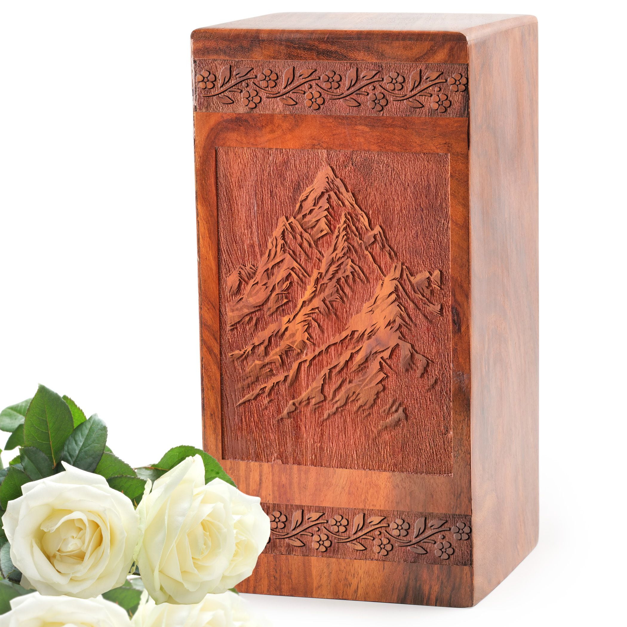 KARYLIZ Glacier Wooden Box Large - Urns For Human Ashes - Funeral Urn ...