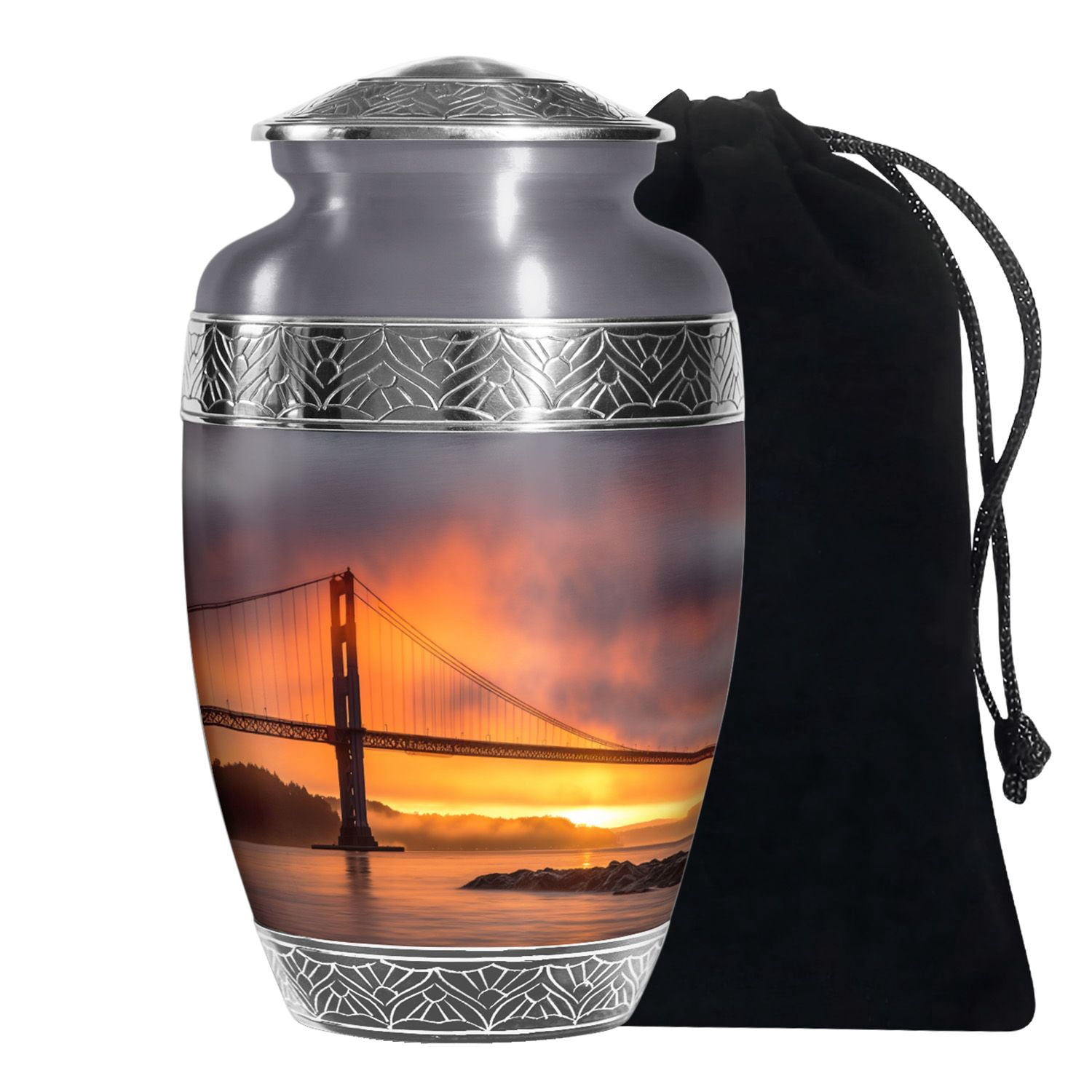 KARYLIZ Golden Gate Bridge Urns For Ashes Adult Male - Vintage Urn ...