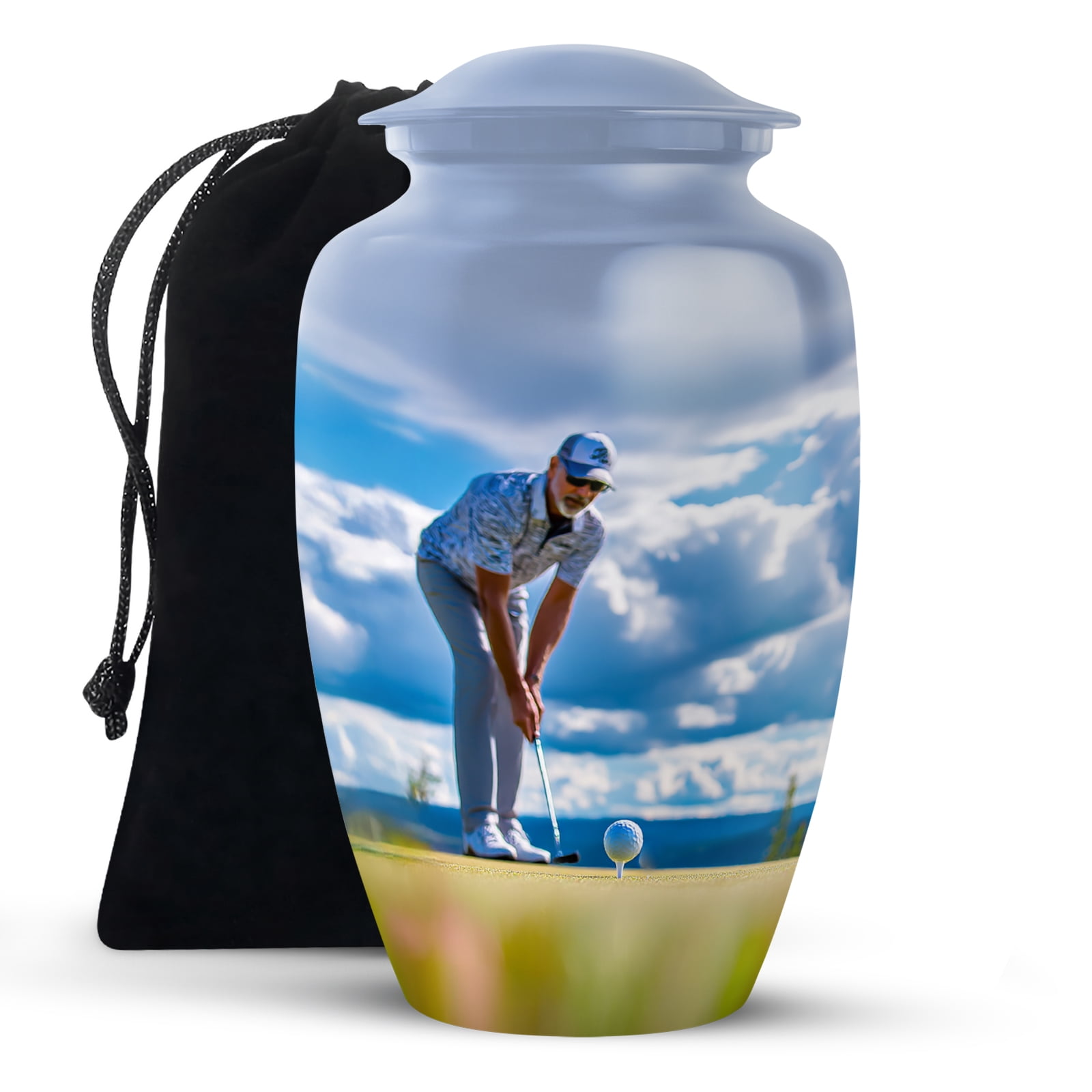 KARYLIZ Golf Ball Urns For Ashes Adult Male - Blue Sky Cloud Cremation ...