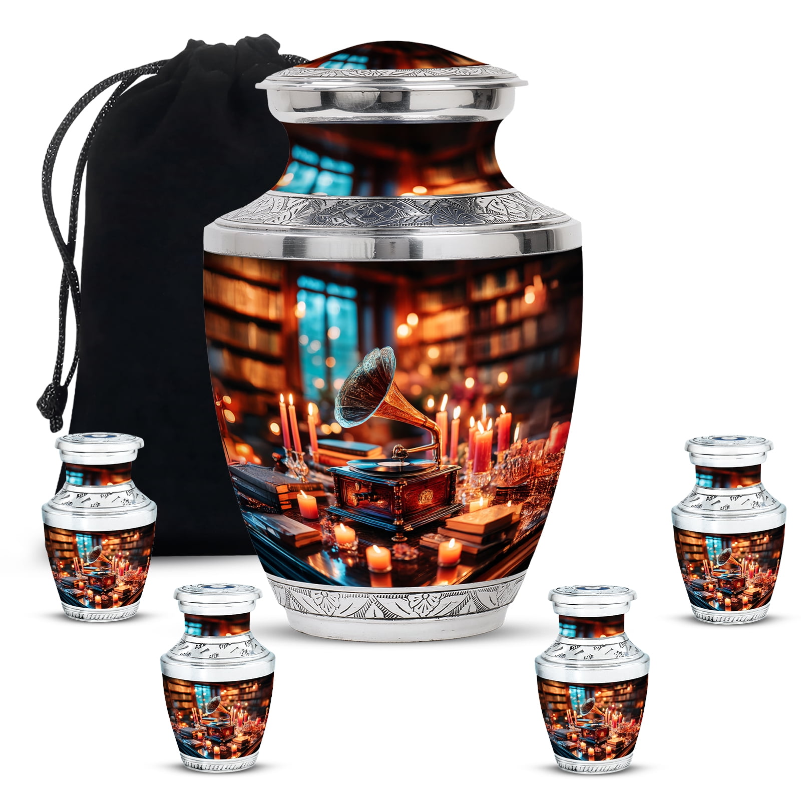 KARYLIZ Gramophone Mini Keepsake Urns For Human Ashes, Cremation ...