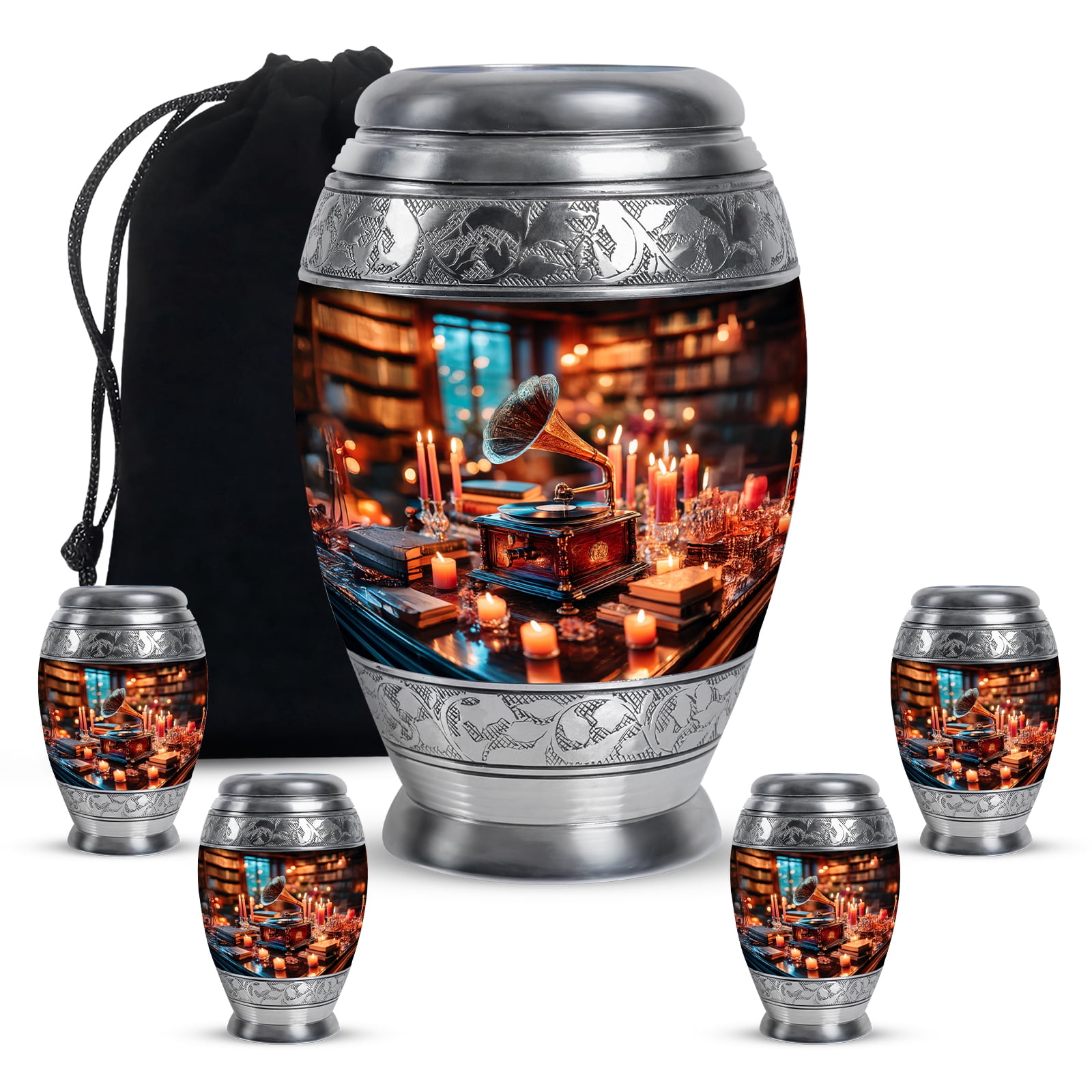 KARYLIZ Gramophone Mini Urns For Human Ashes, Cremation Funeral Urn for ...