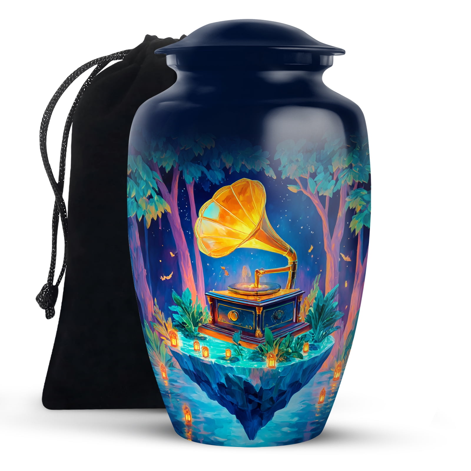 KARYLIZ Gramophone Urns For Human Ashes - Floating Island Cremation Urn ...