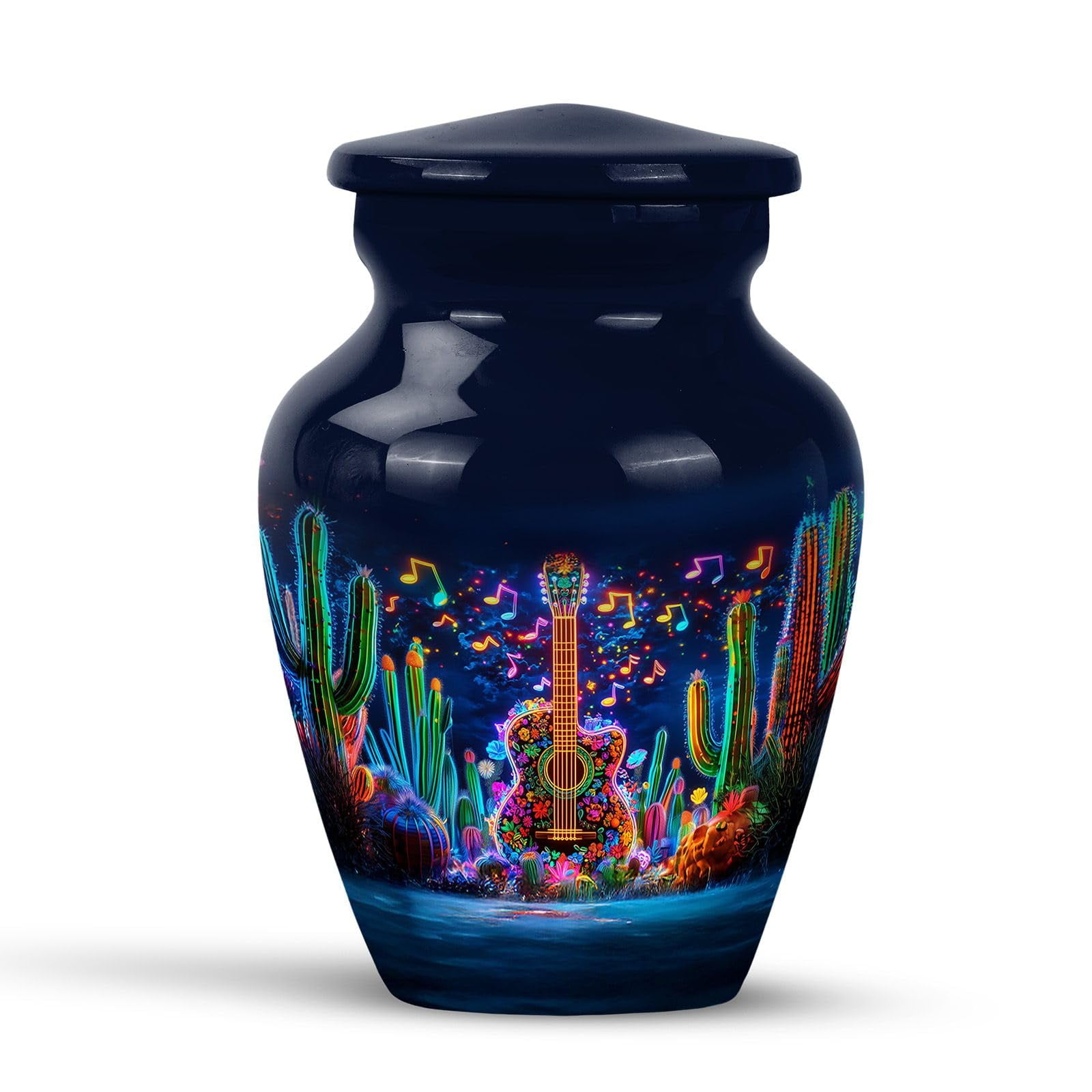 KARYLIZ Guitar Urn for Dad - Music Notes Funeral Urns for Adult Ashes ...