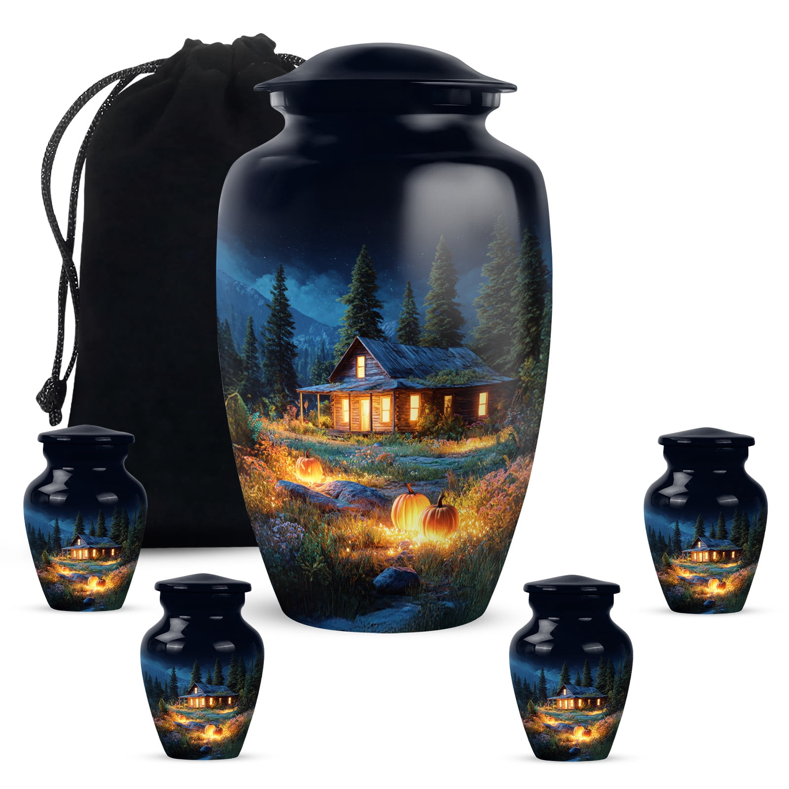 KARYLIZ Halloween Urns - Funeral Urn For Ashes For Women - Cabin in ...