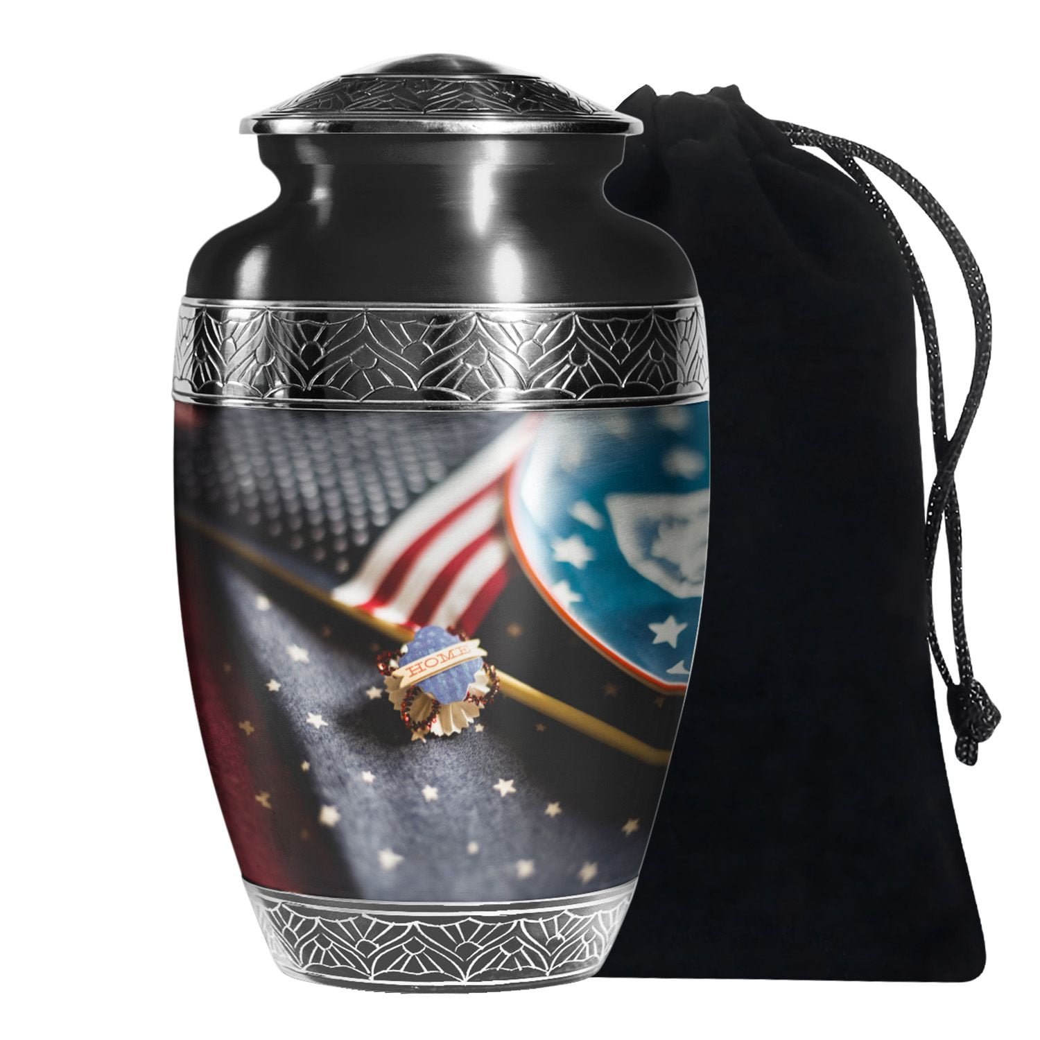 KARYLIZ Home Decor American Flag Cremation Funeral Urns For Ashes ...