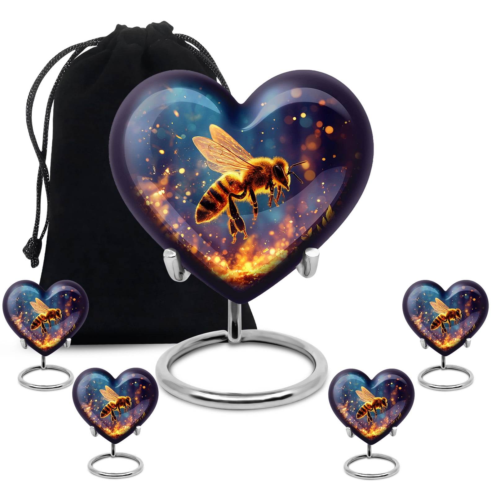 KARYLIZ Honeybee Heart Shaped Urns for Human Ashes - Urn For Ashes For ...