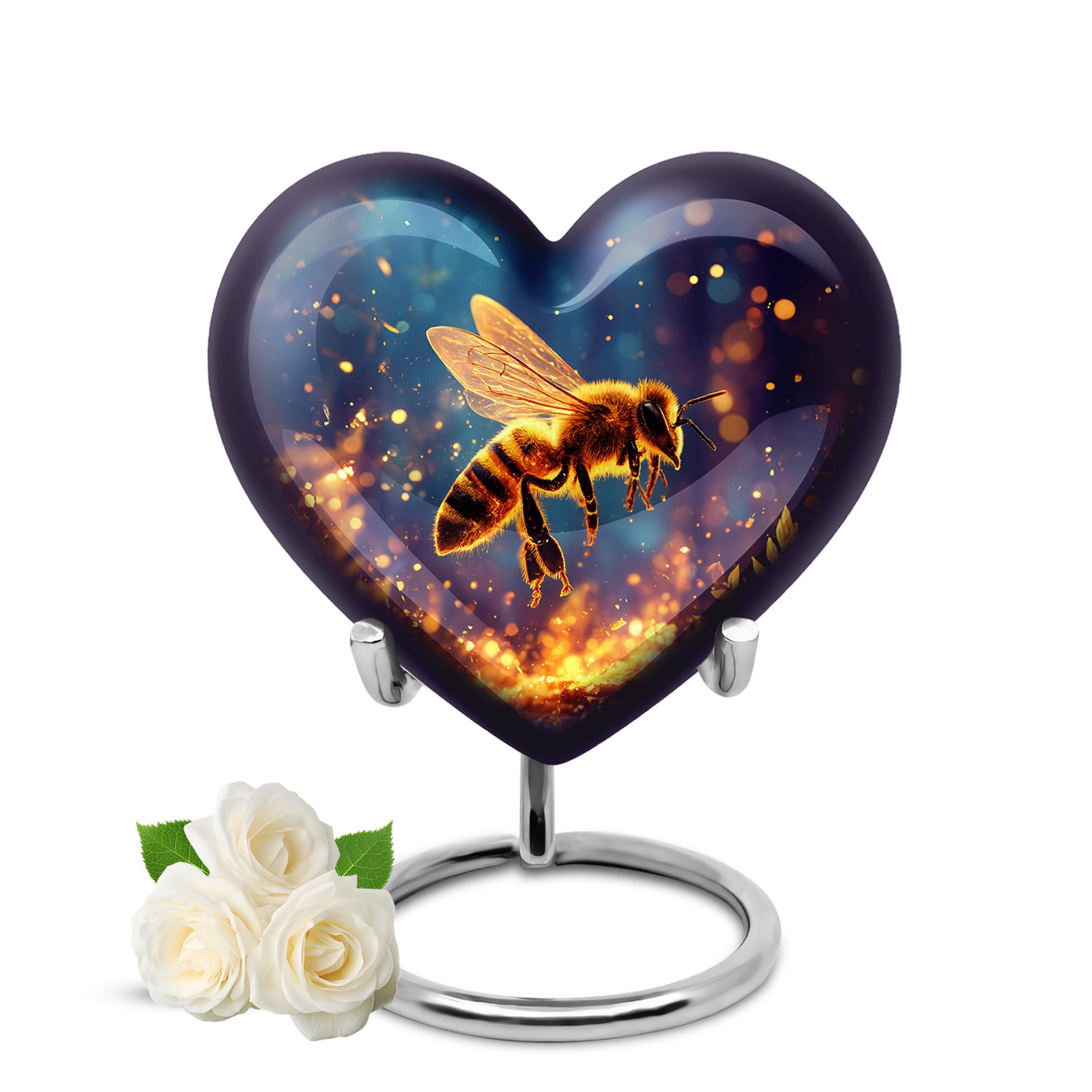 KARYLIZ Honeybee Heart Shaped Urns for Human Ashes - Urn For Ashes For ...