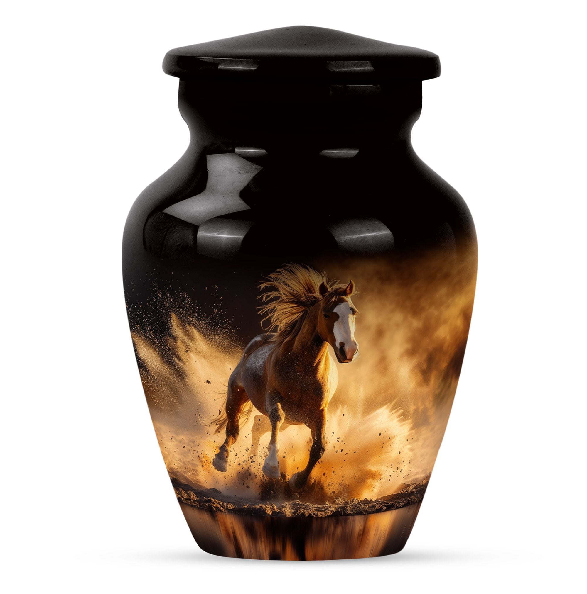 KARYLIZ Horse Memorial Keepsakes for Ashes - Majestic Horse in Golden ...