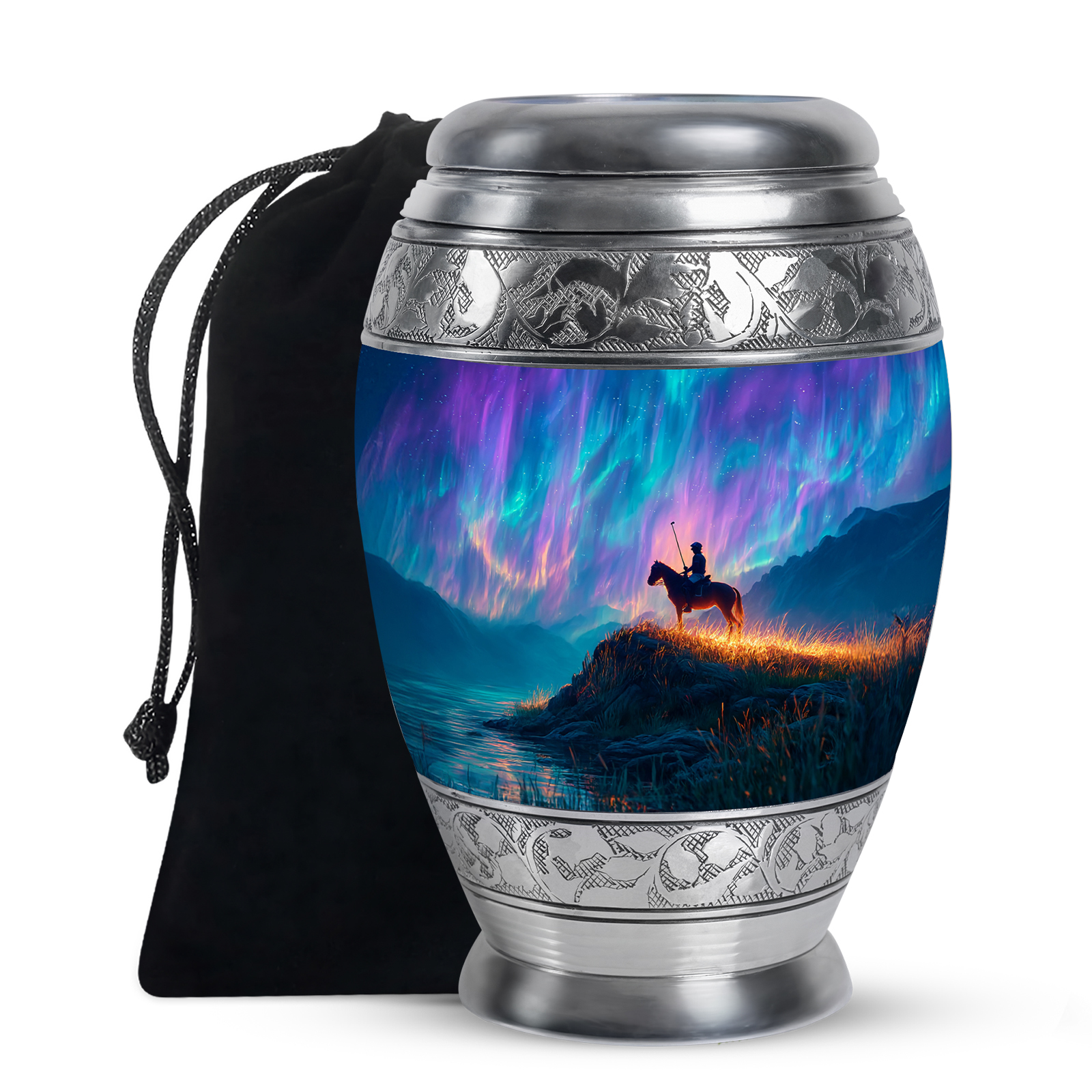 KARYLIZ Horse Polo Urns For Human Ashes, Large Cremation Urns for Human ...