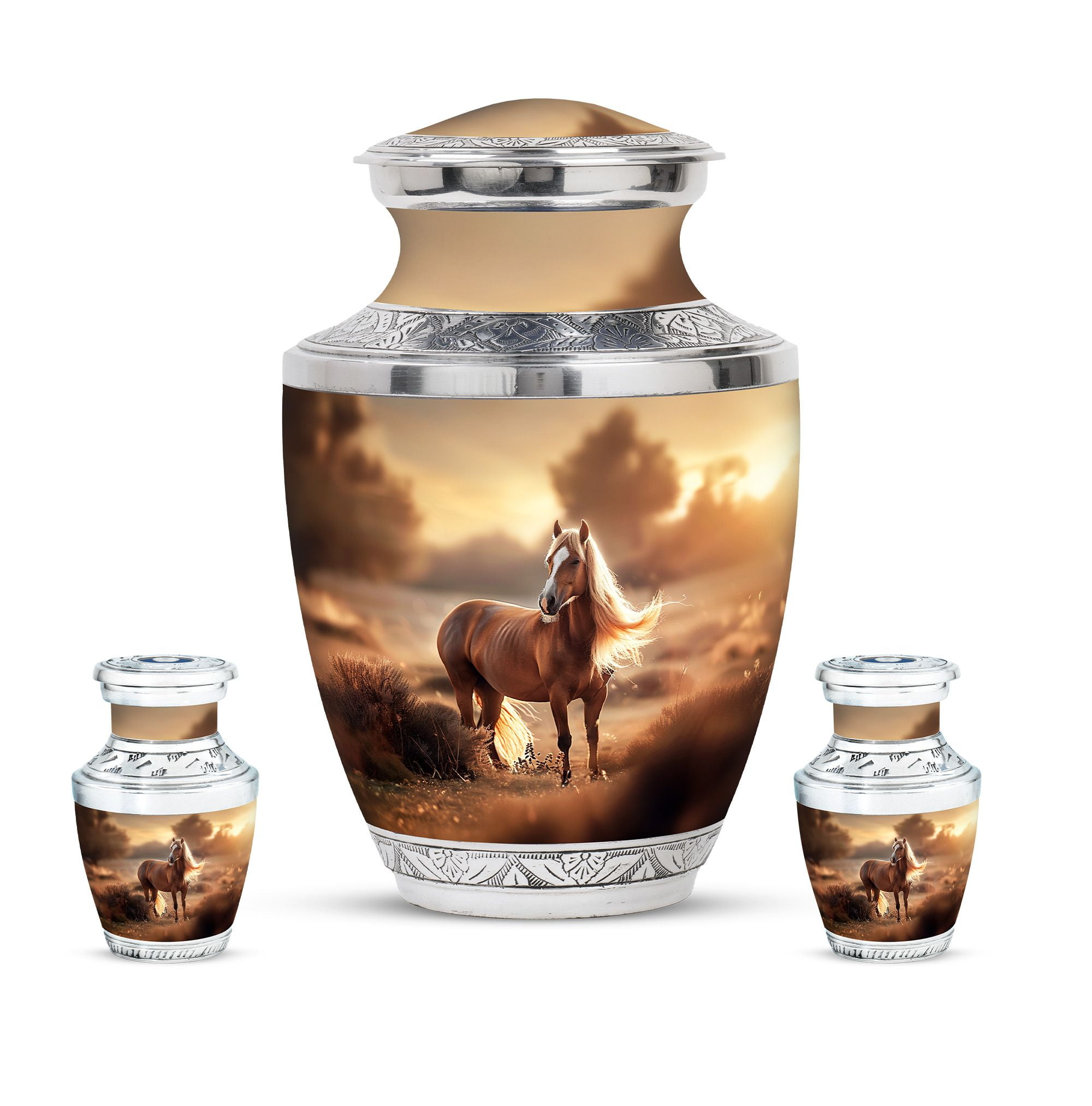 KARYLIZ Horse Urns For Human Ashes Adult Man – Funeral Decorative Urns ...