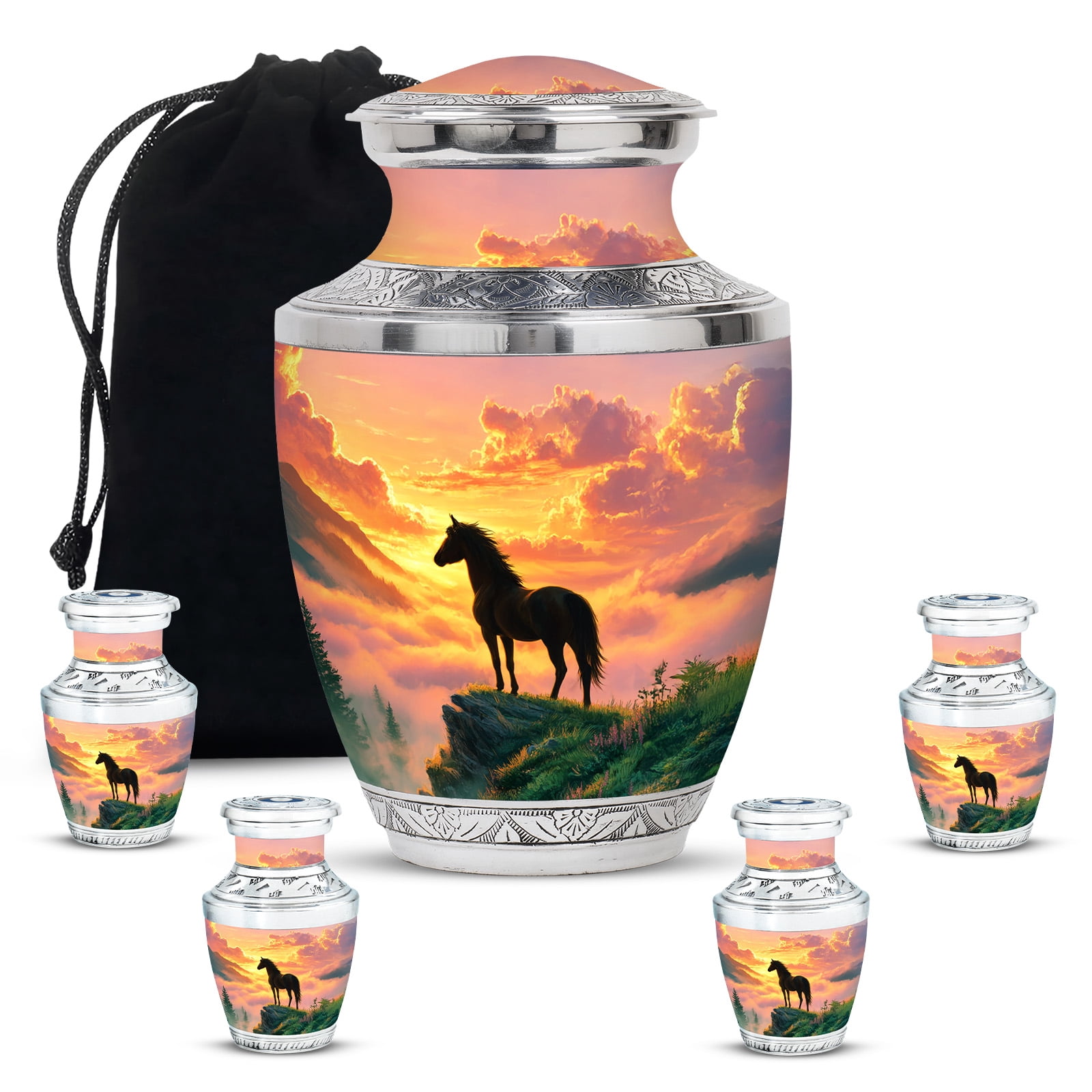 KARYLIZ Horse Urns for Human Ashes Women - Pink Urns For Human Ashes ...