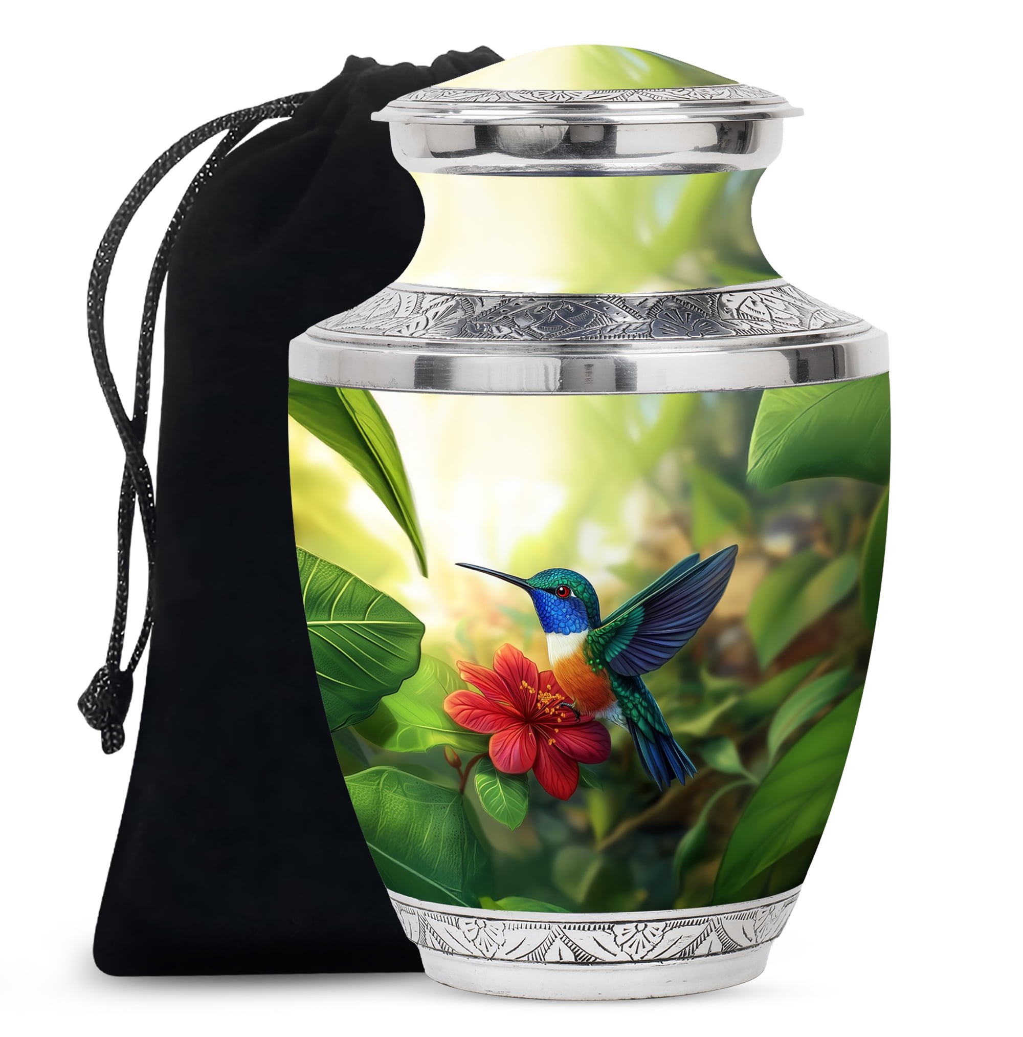 KARYLIZ Hummingbird Urn For Ashes For Women - Green Urns for Human ...