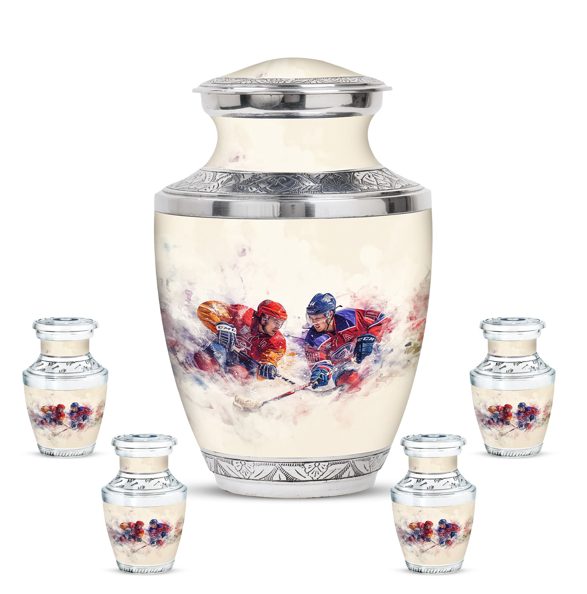 KARYLIZ Ice Hockey Urn For Ashes For Women - Small Urn for Human Ashes ...