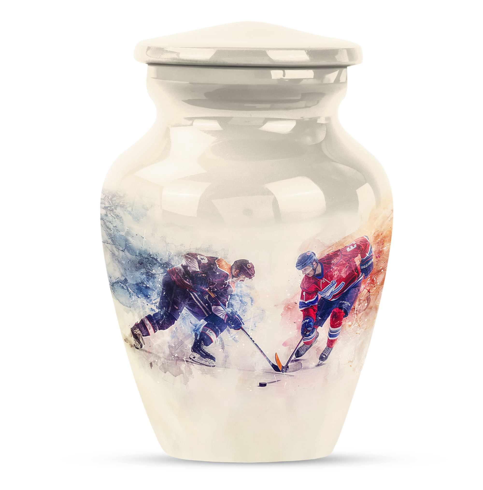 KARYLIZ Ice Hockey Urn - White Urns For Human Ashes Adult Man - Burial ...