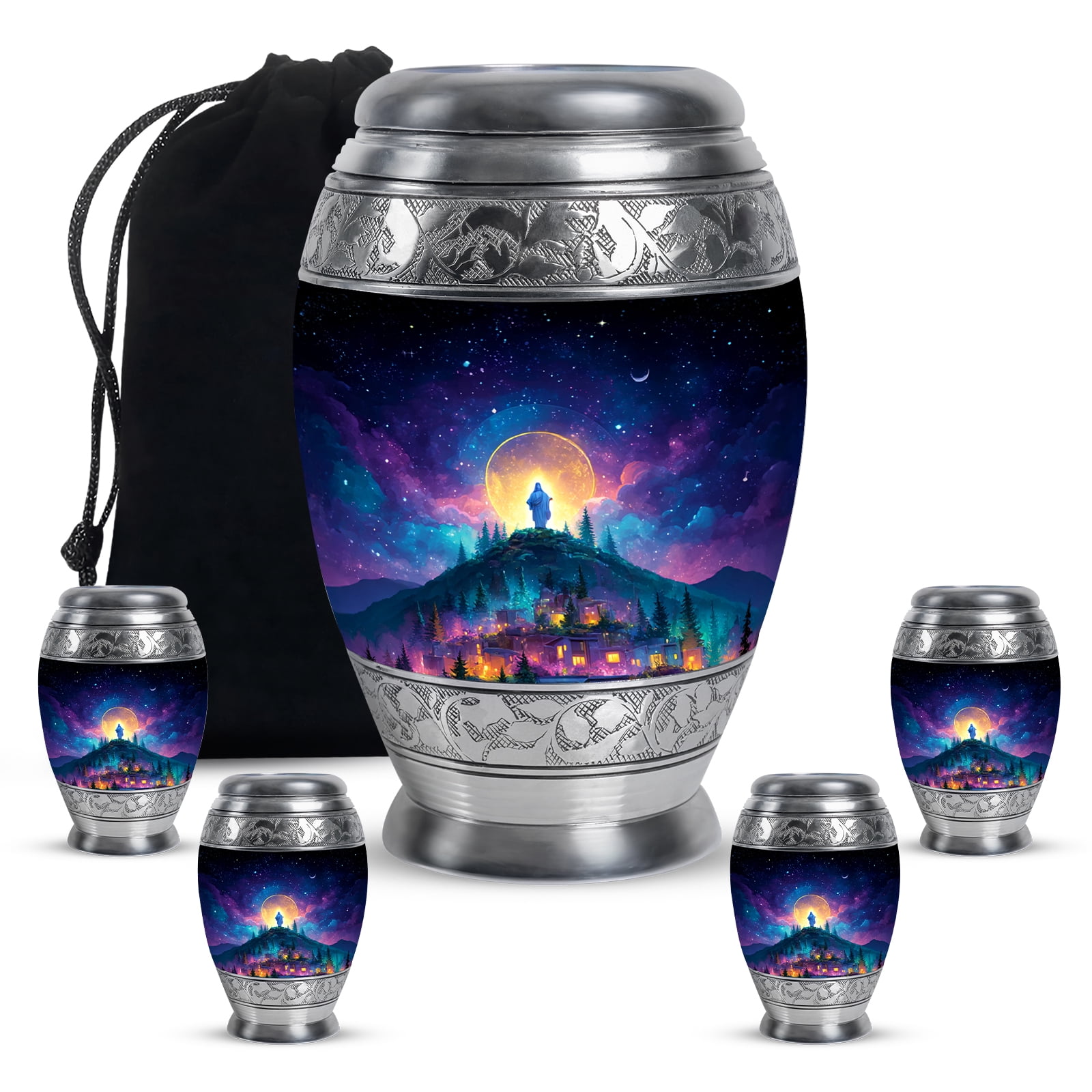 KARYLIZ Jesus Christ Cremation Urns for Ashes – Combo of 5 with 10 Inch ...