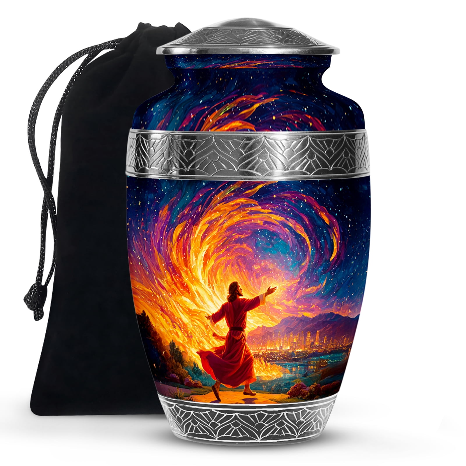 KARYLIZ Jesus Christ Large Urn for Cremation Ashes - Burial Urns for ...