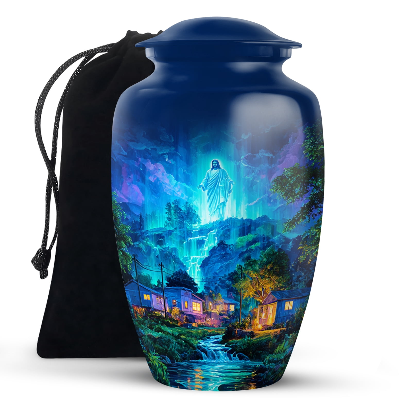 KARYLIZ Jesus Christ Urns for Human Ashes Adult Man - Blue, Neon ...